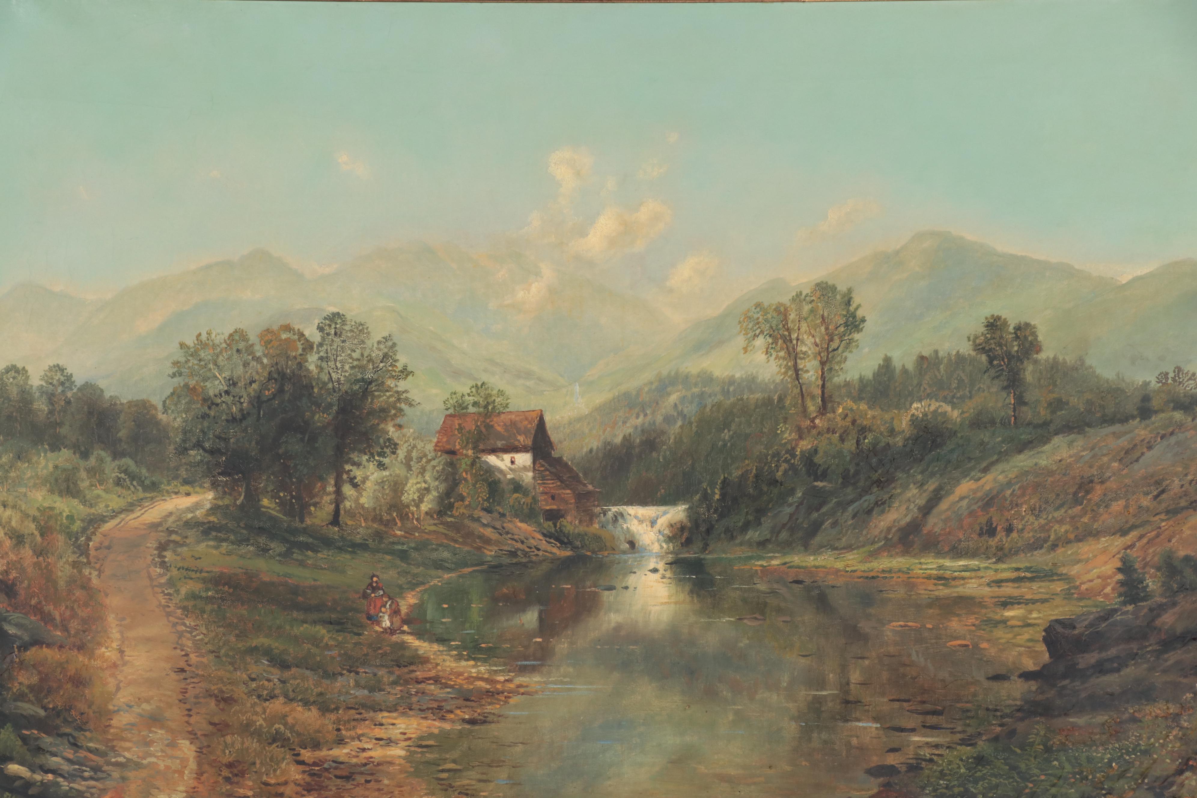 Edmund Darch Lewis Landscape Oil Painting, 19th Century | EBTH