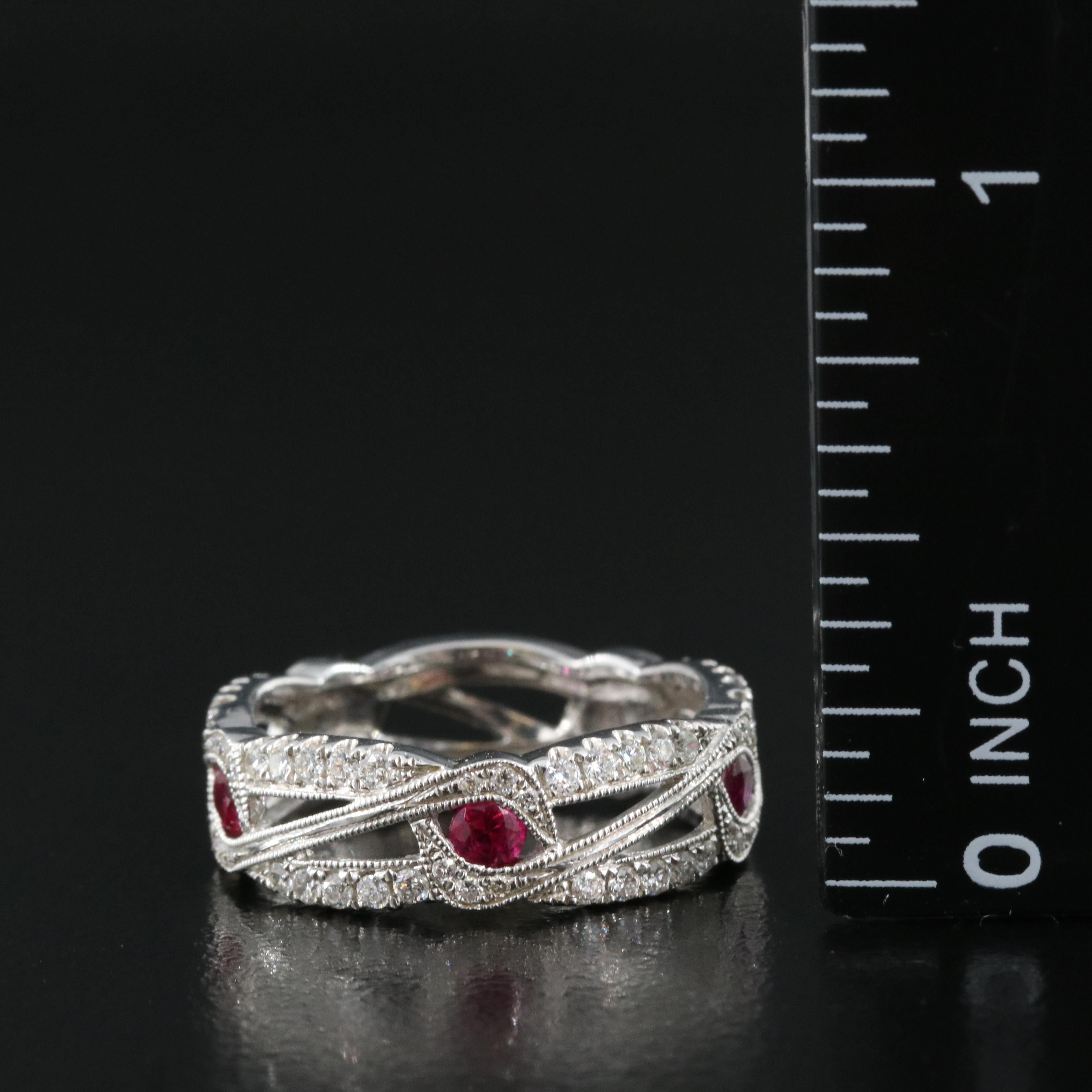 18K Ruby and Diamond Band | EBTH