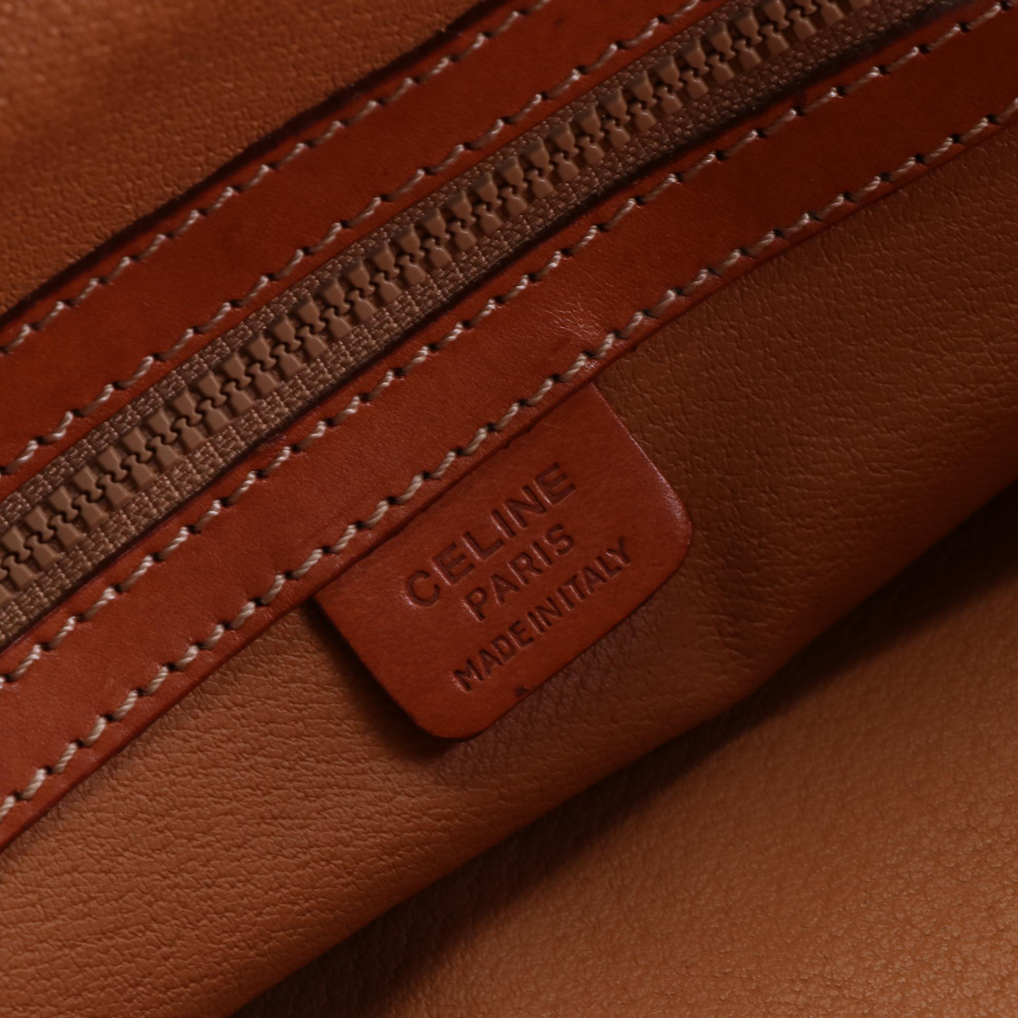 Celine Doctor's Travel Bag in Macadam Coated Canvas with Leather Trim ...