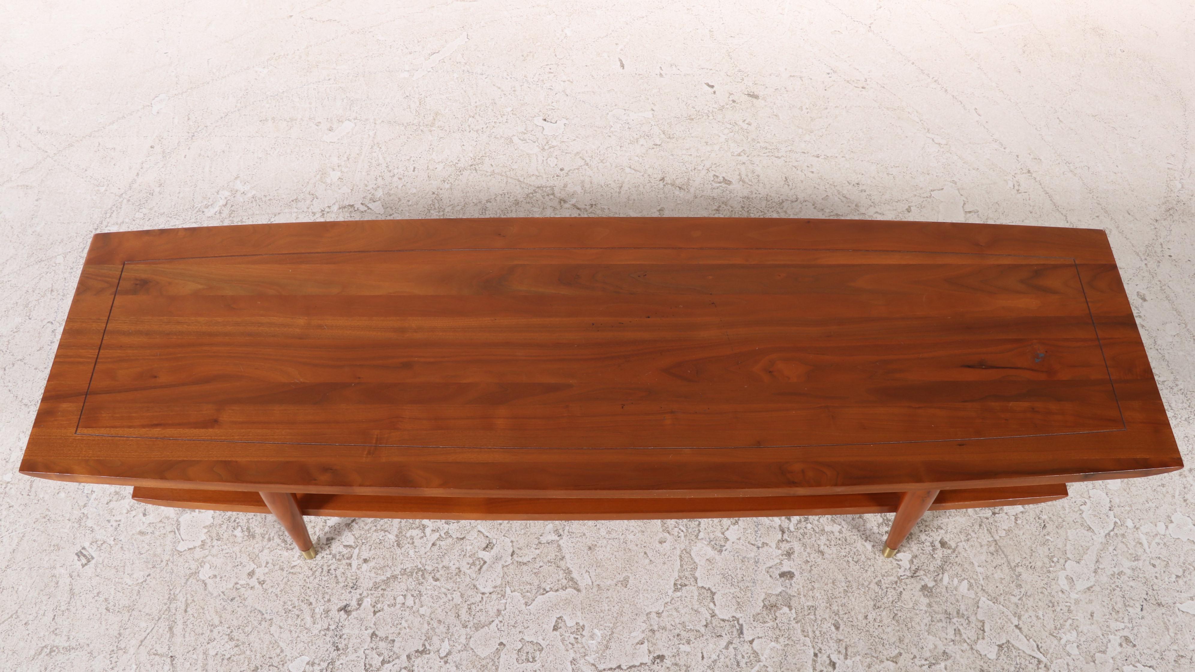 Bissman Mid Century Modern Walnut Two-Tier Coffee Table | EBTH