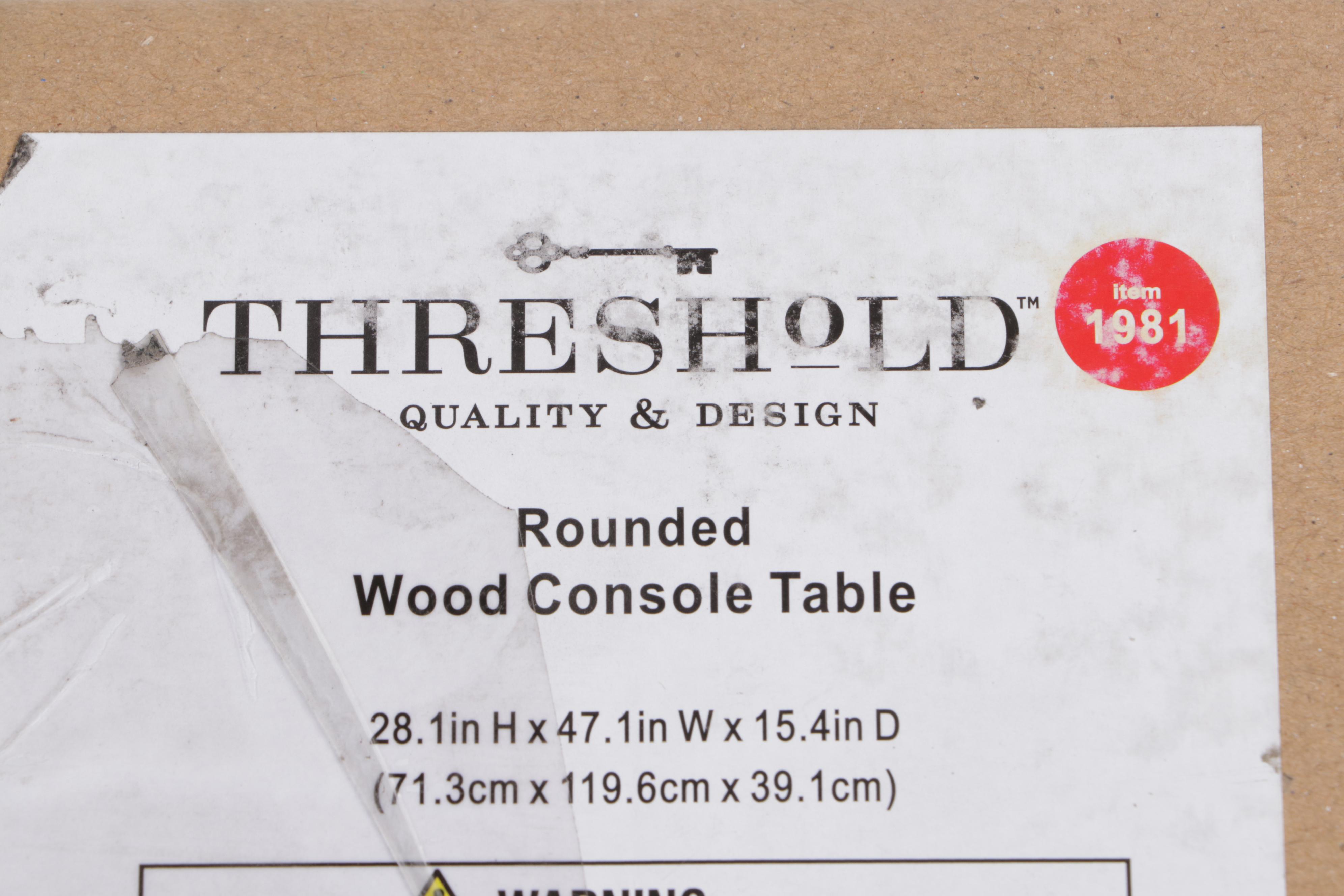 Threshold Rounded Wood Console Table | EBTH