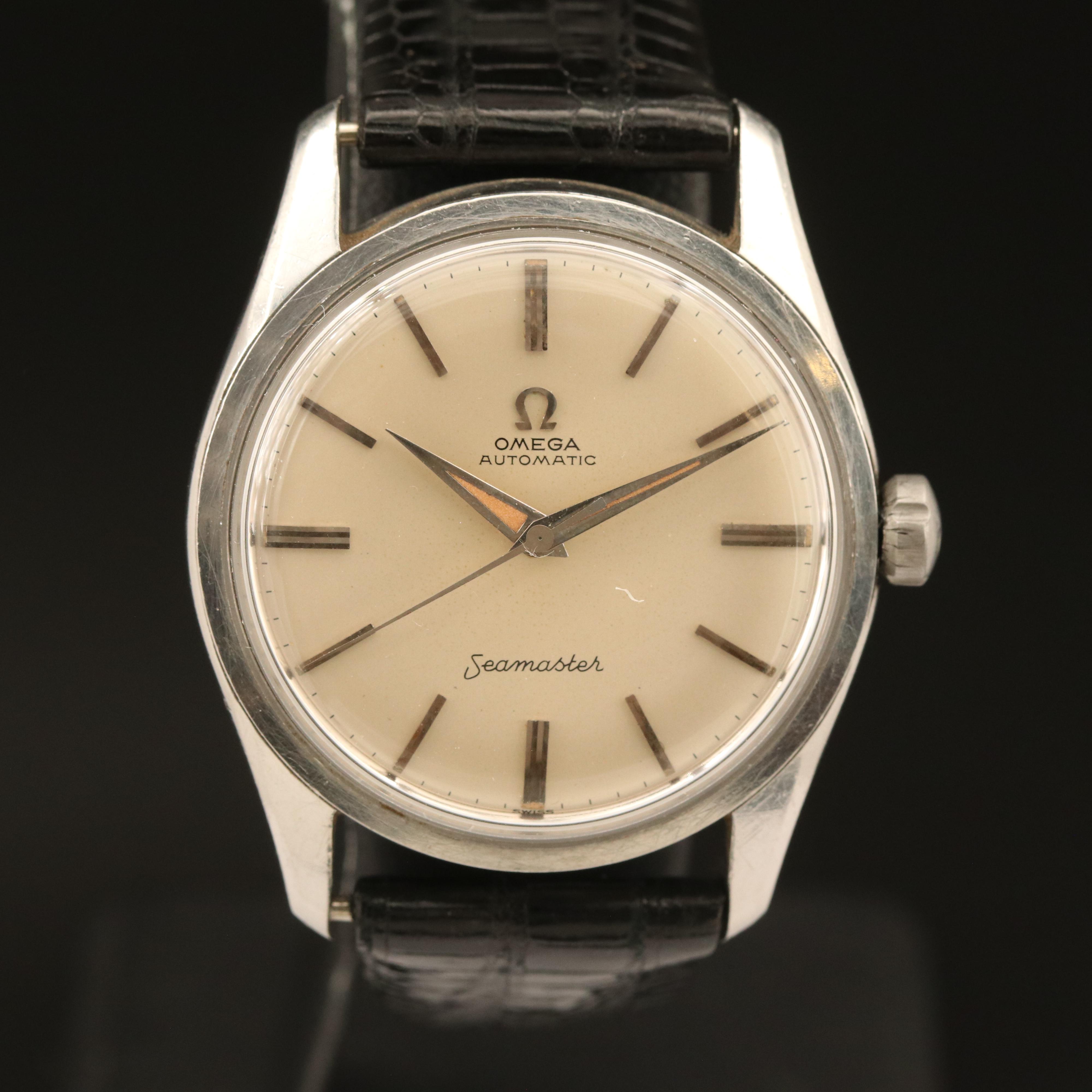1958 Omega Seamaster Stainless Steel Wriswatch | EBTH