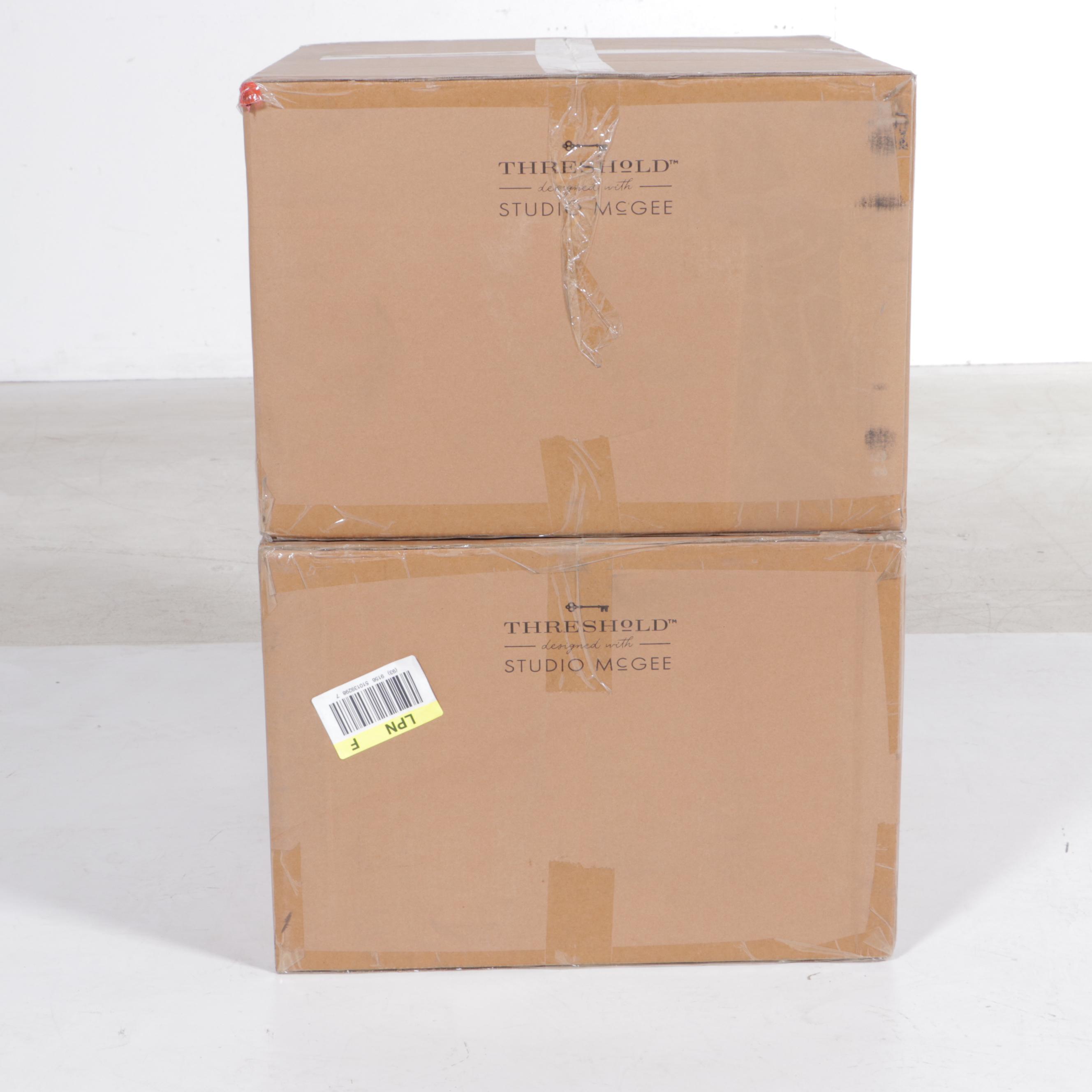 Two Threshold with Studio McGee Blue Creek Campaign Side Tables | EBTH