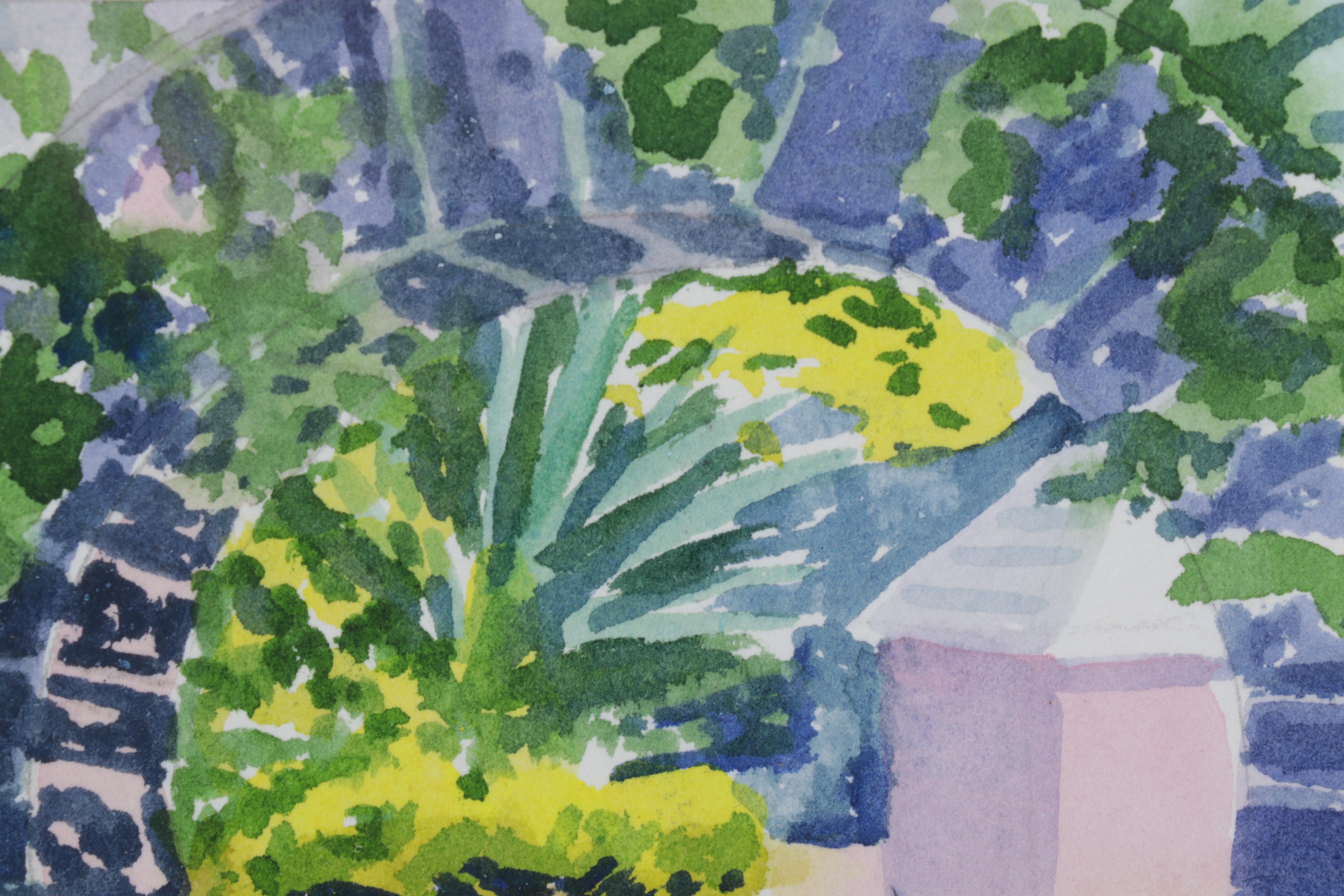 Ruth Vallis Watercolor Painting "Moon Gate, Cambridge Beach, Bermuda ...