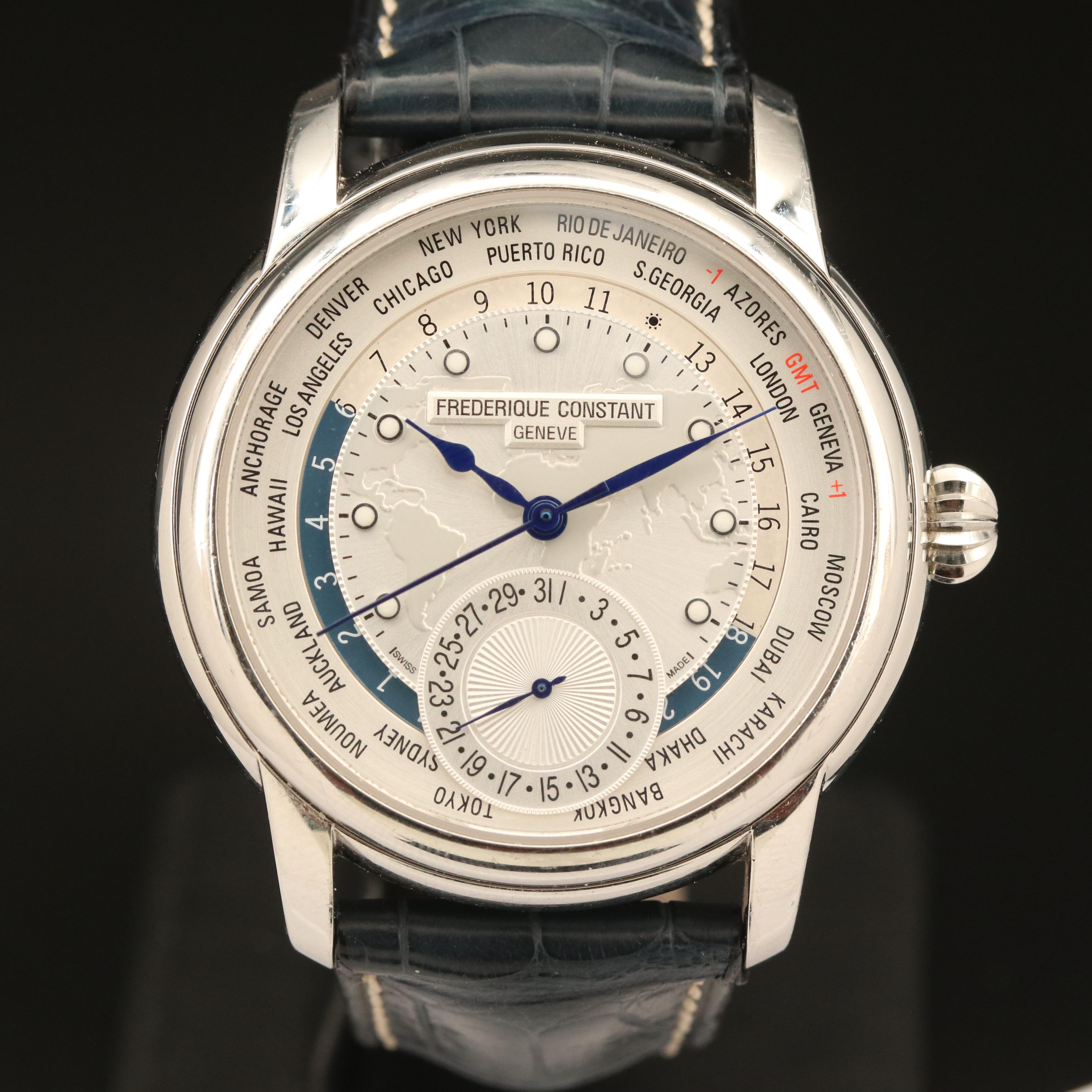 Frederique Constant Classic World Timer Manufacture Wristwatch | EBTH