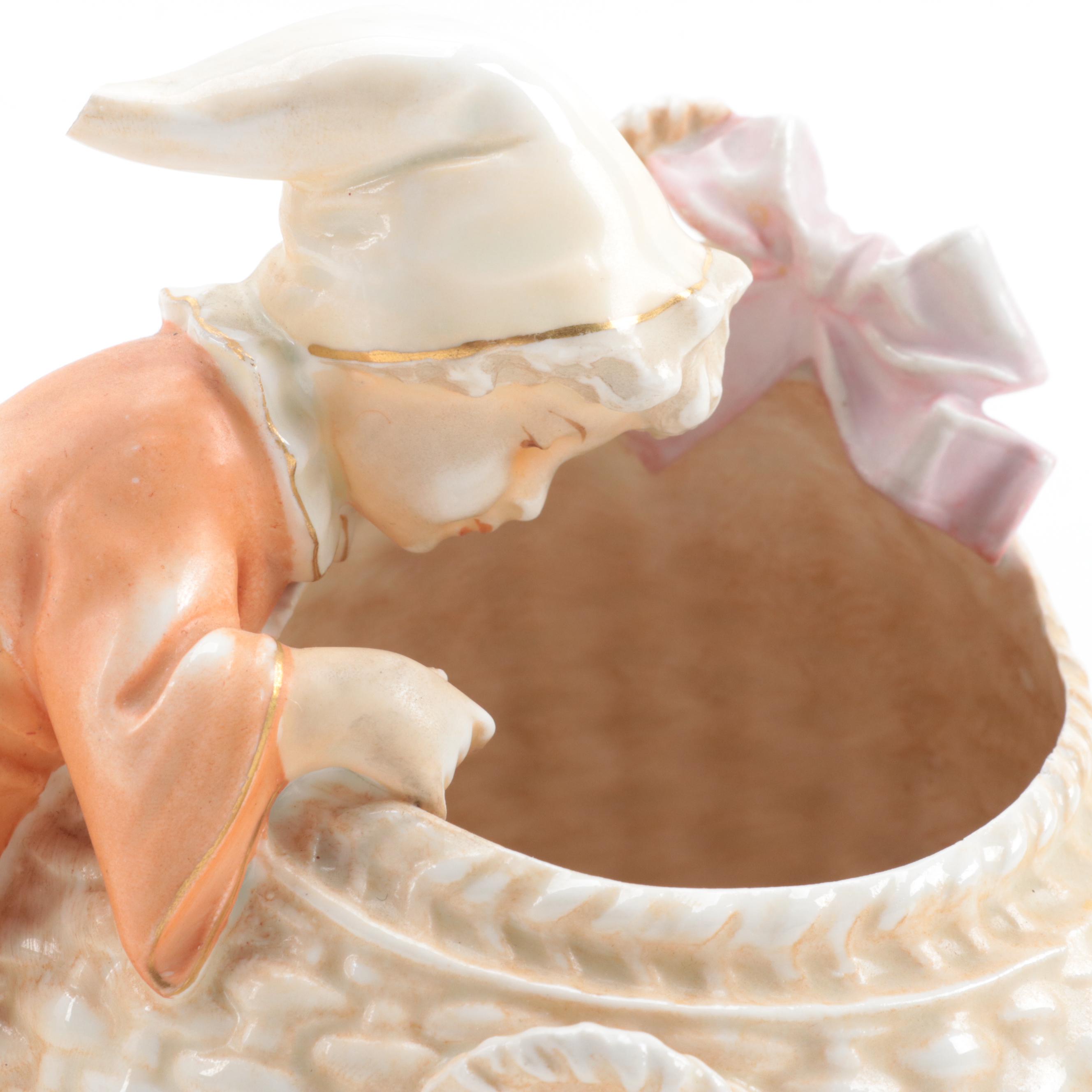 Gebrüder Heubach Porcelain Figural Bowl, Late 19th/Early 20th Century ...