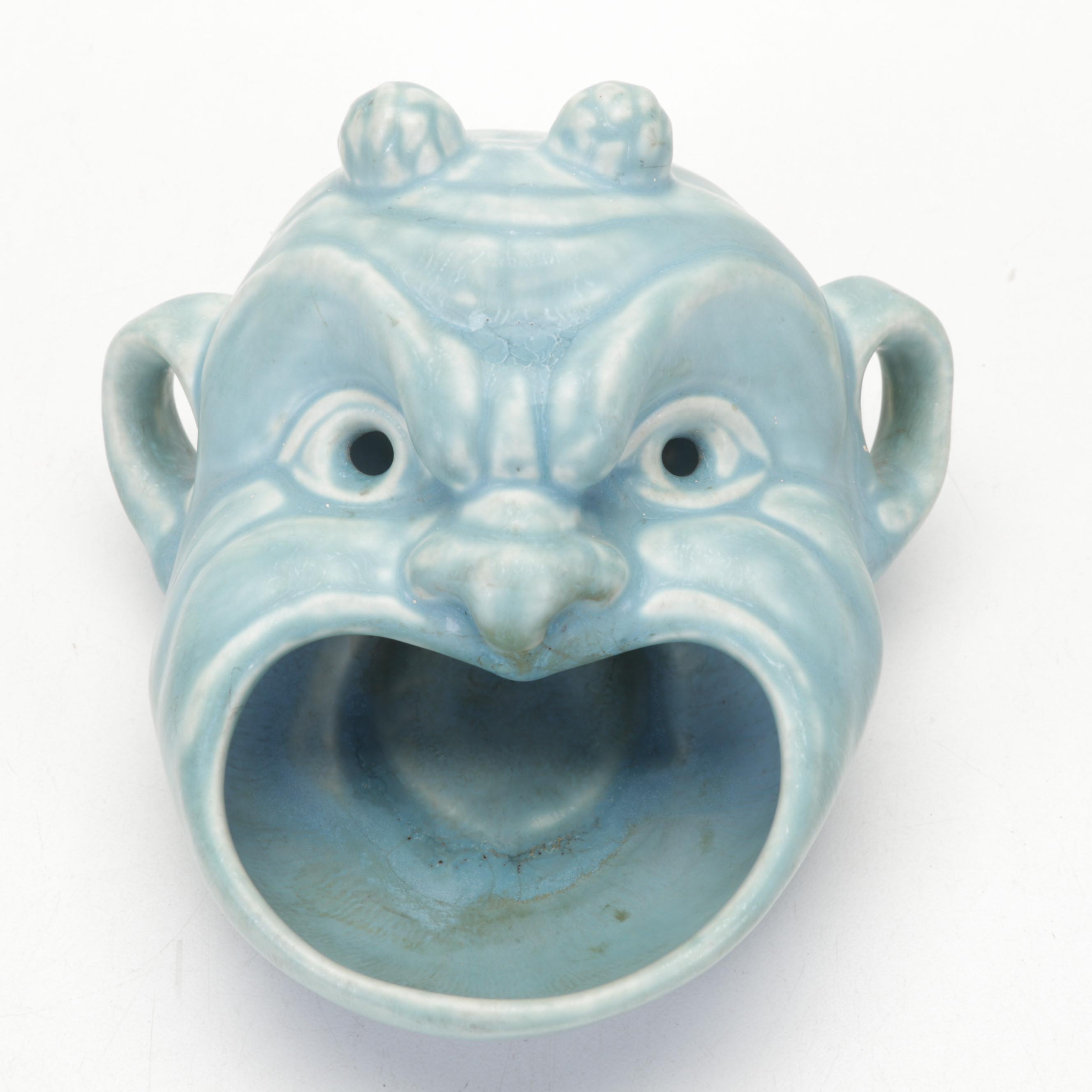 Rookwood Pottery "Devil Mask" Glazed Ceramic Ashtray, 1944 | EBTH