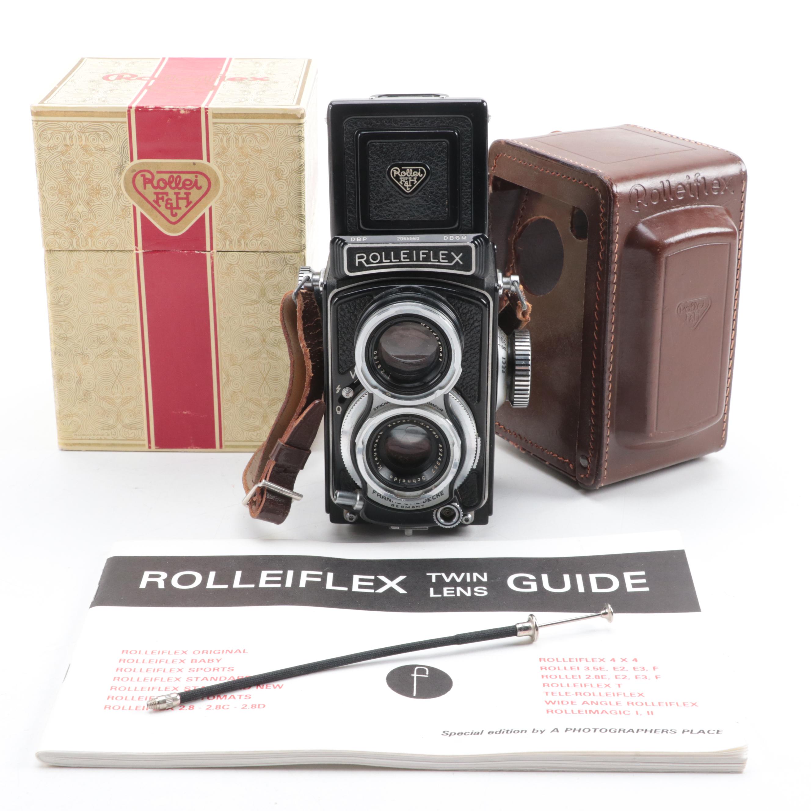 Rollei Rolleiflex Medium Format TLR Camera with Leather Case | EBTH