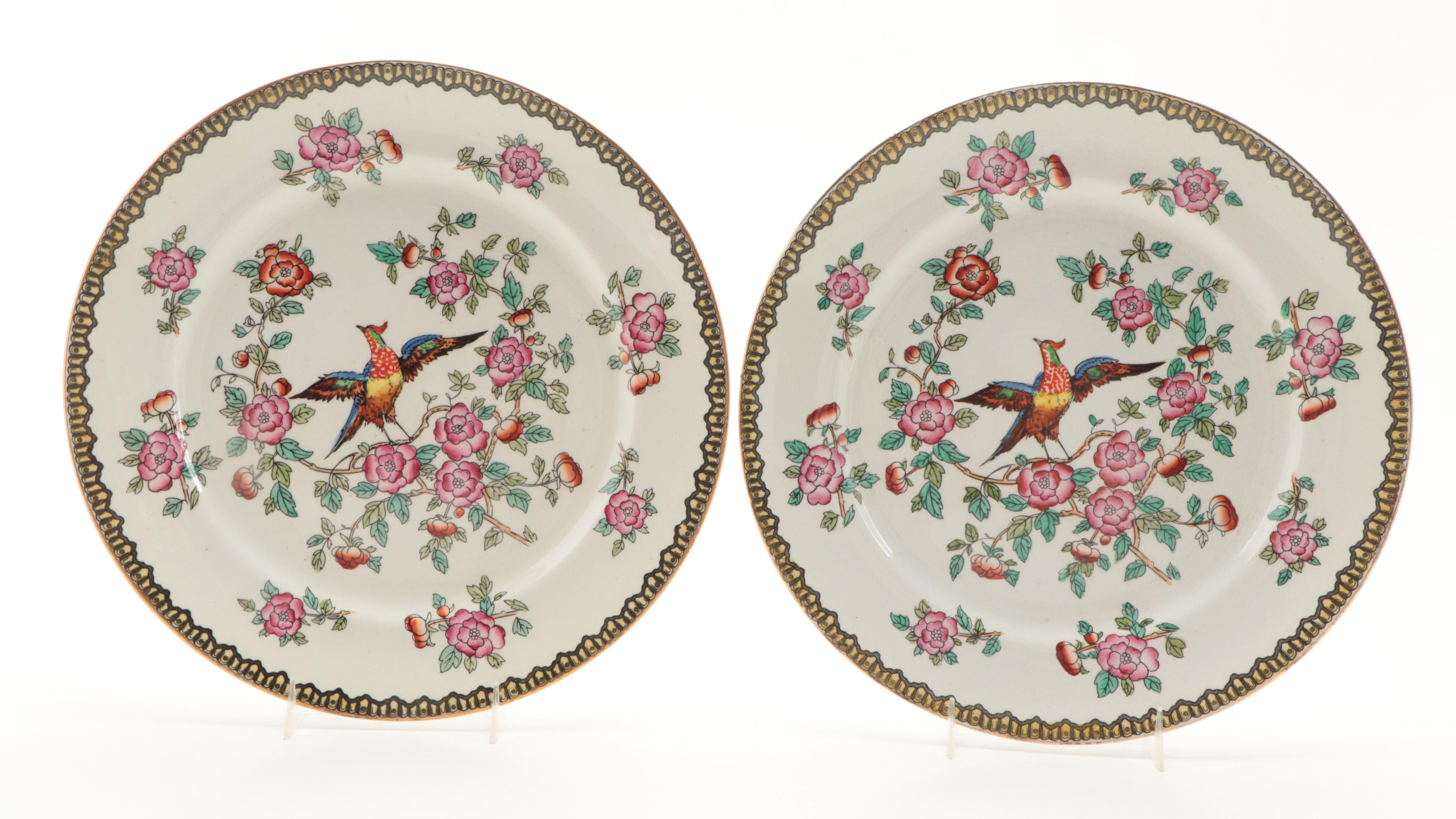 F. Winkle & Co. "Pheasant" and S. Fielding & Co. "Old Bow" Earthenware ...