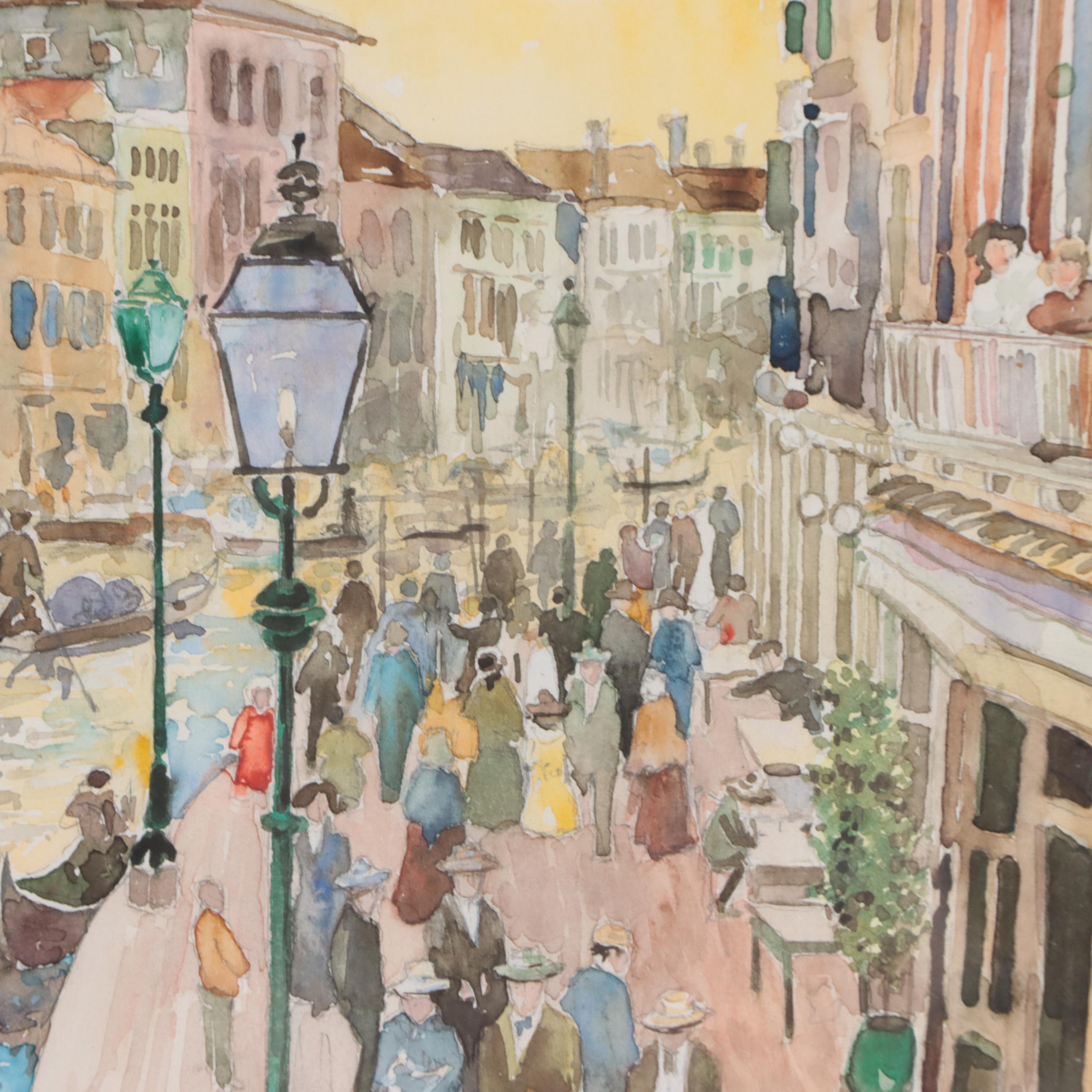 Watercolor Painting of Maurice Prendergast's "The Grand Canal" | EBTH