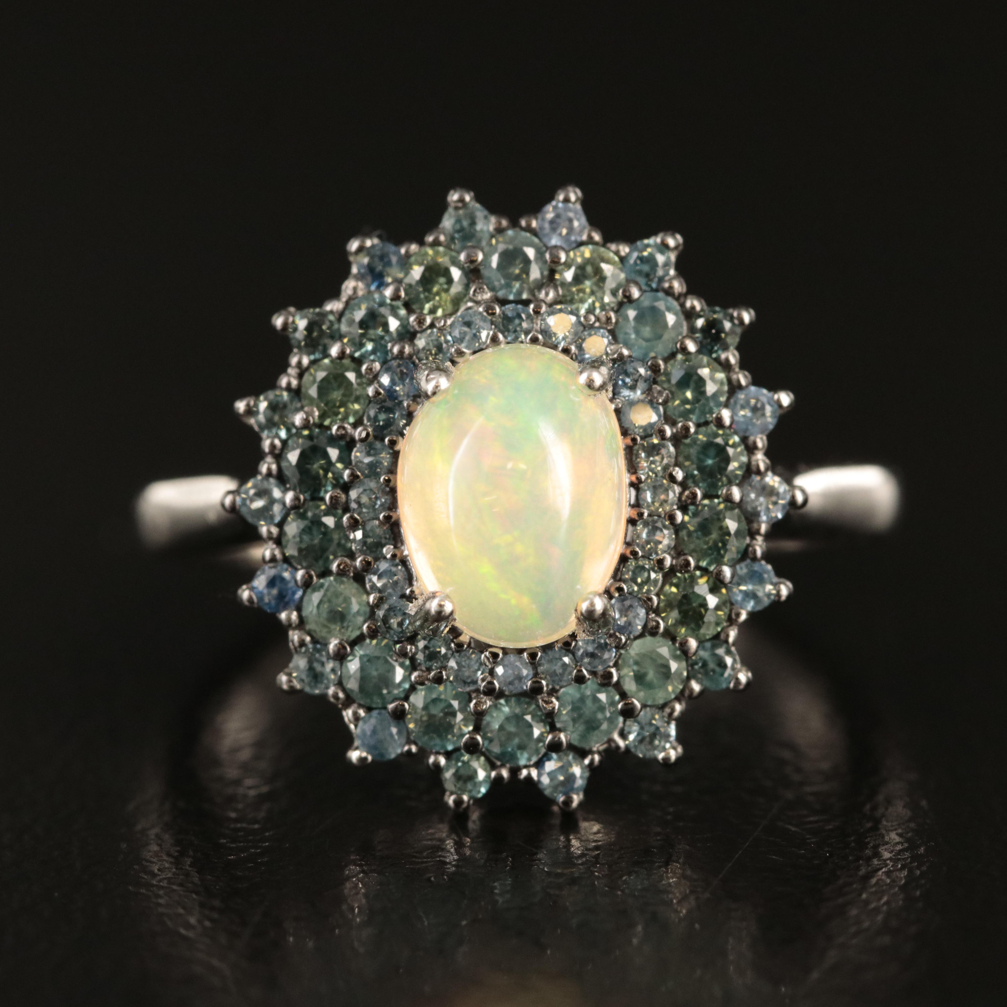 Ladies 14K and Australian Fire Opal Ring Designed by Neil Herman | EBTH