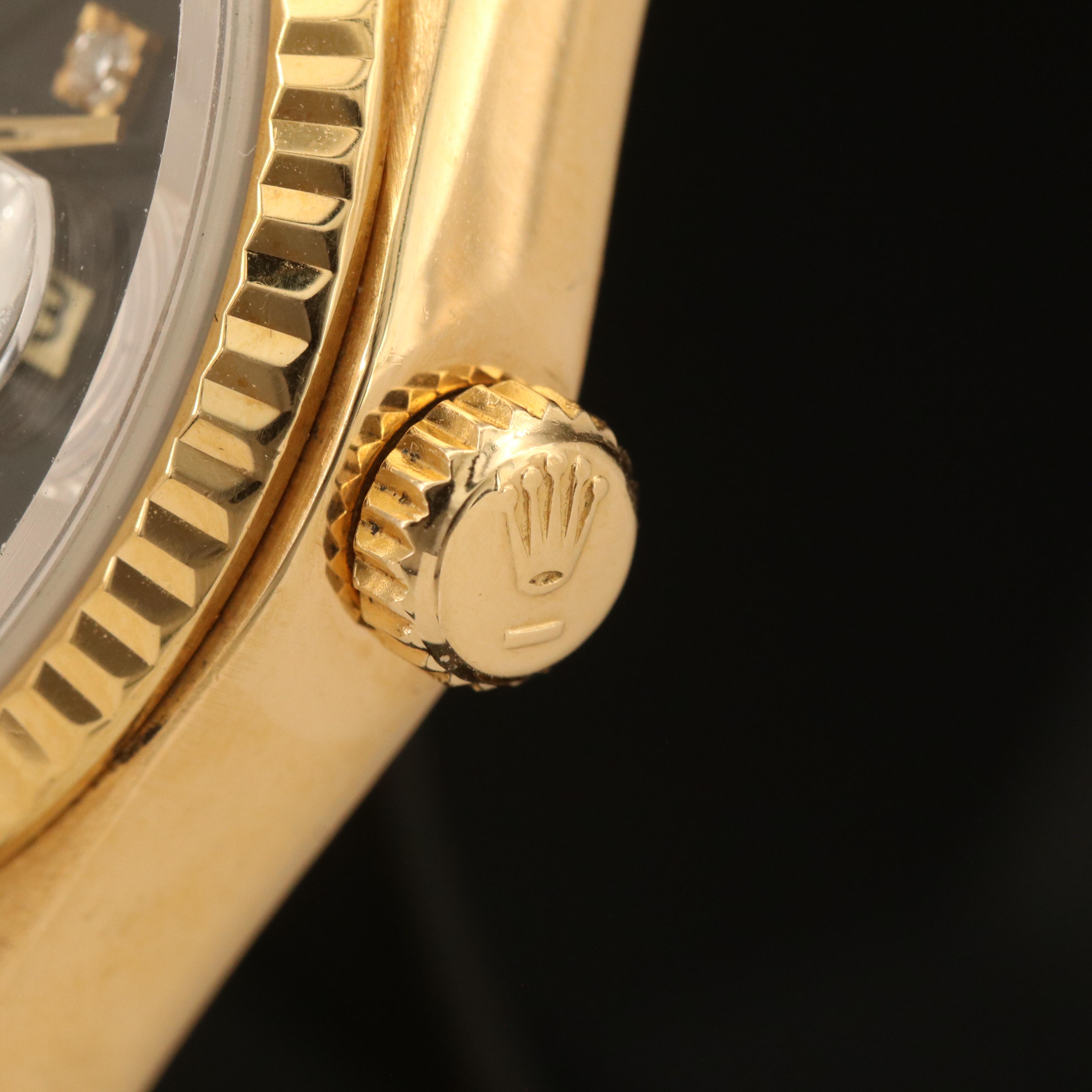 1979 Rolex Presidential Day-Date 18K Diamond Wristwatch | EBTH