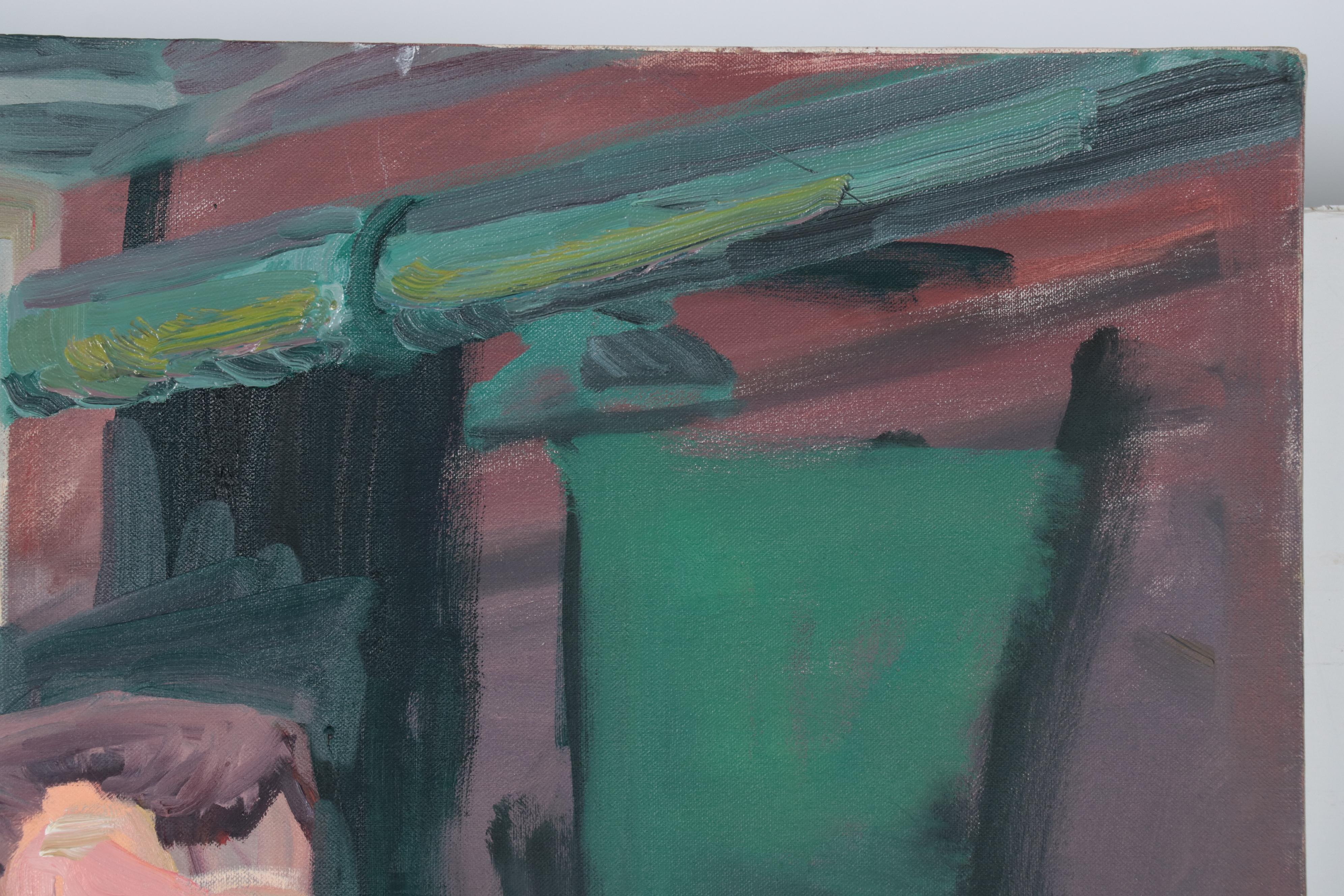 Katrina Halter Oil Painting of Reclining Nude Figure, 1991 | EBTH