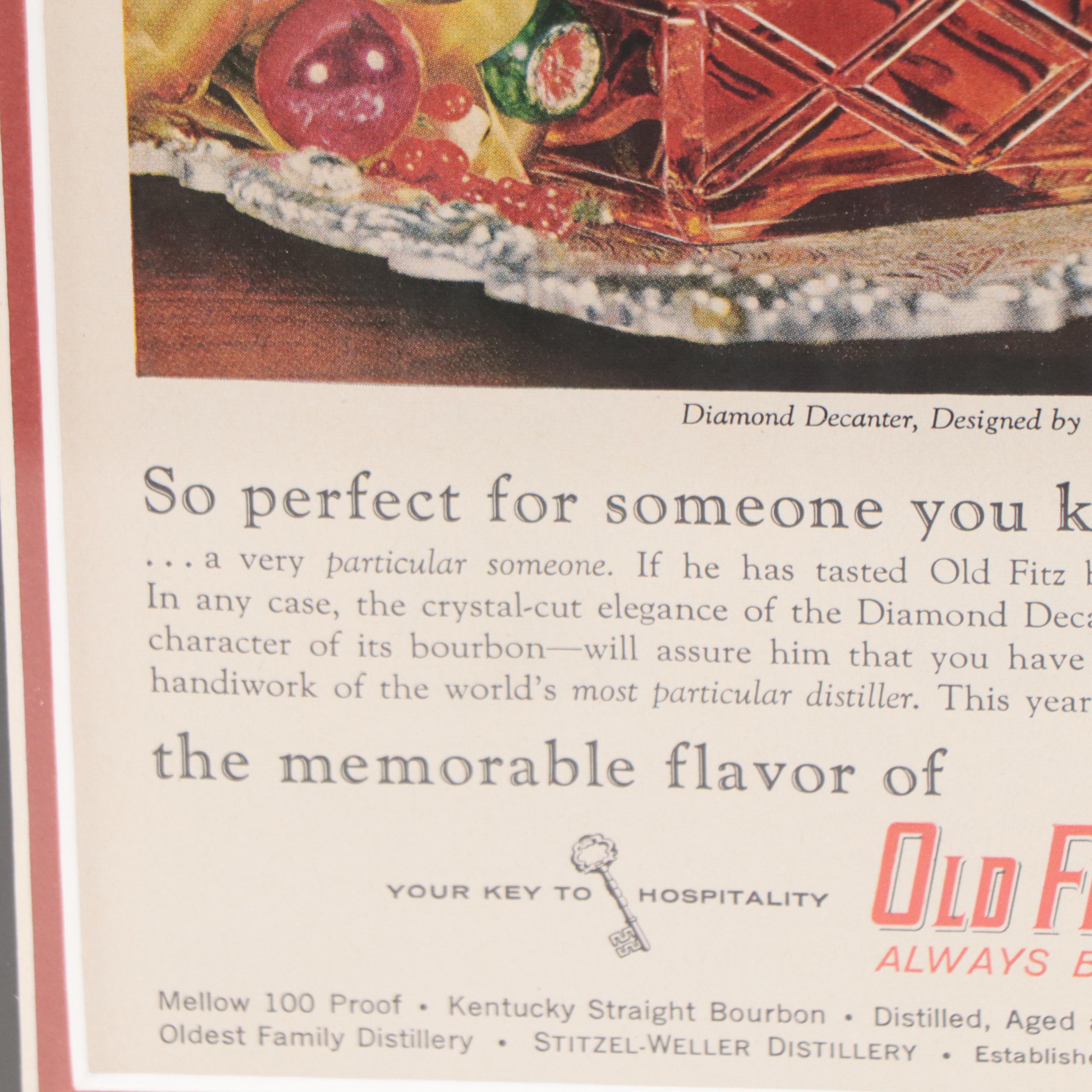 Old Fitzgerald Bourbon Whiskey Offset Lithograph Advertisement, Circa ...