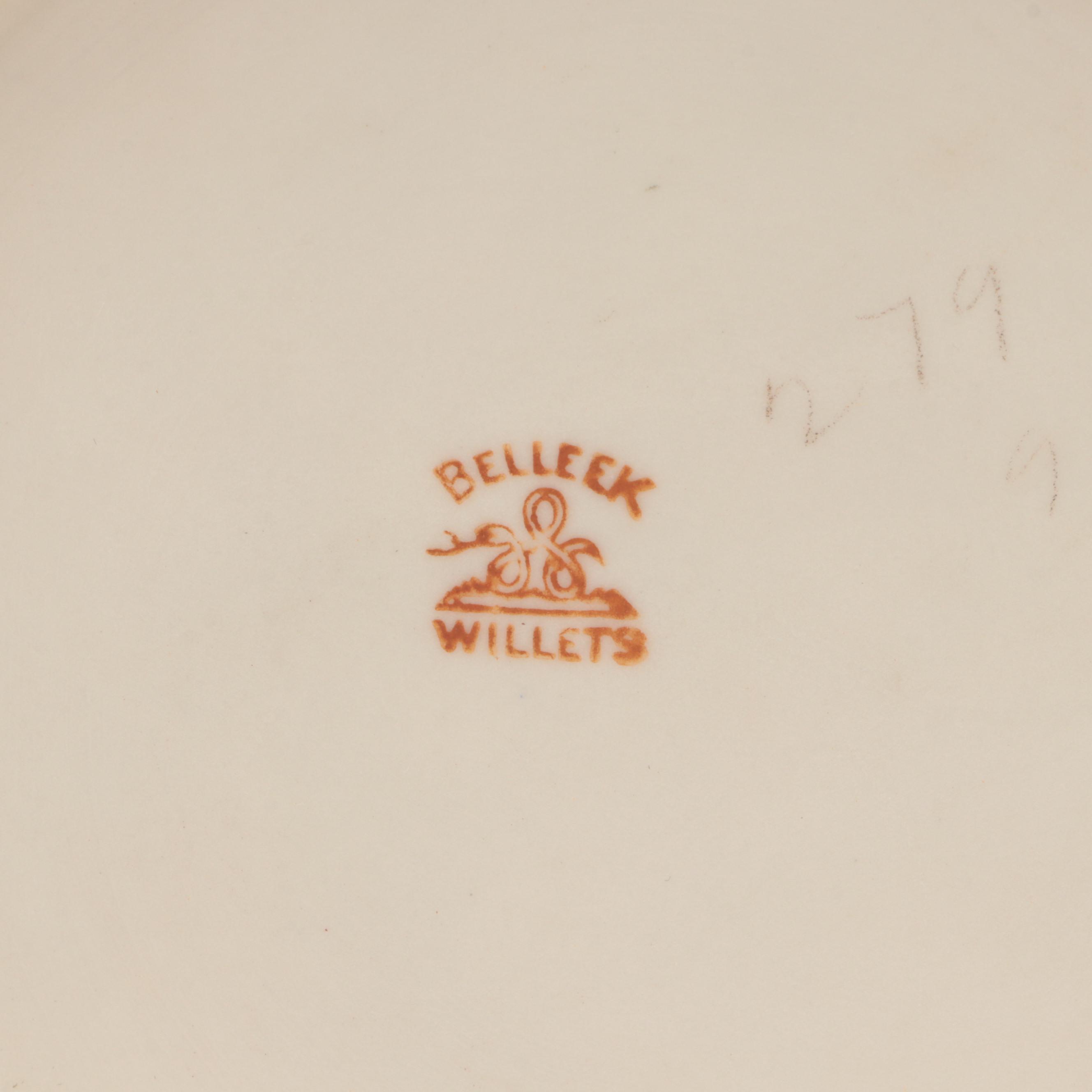 Willets Belleek Hand-Painted Porcelain Plates, Late 19th Century | EBTH