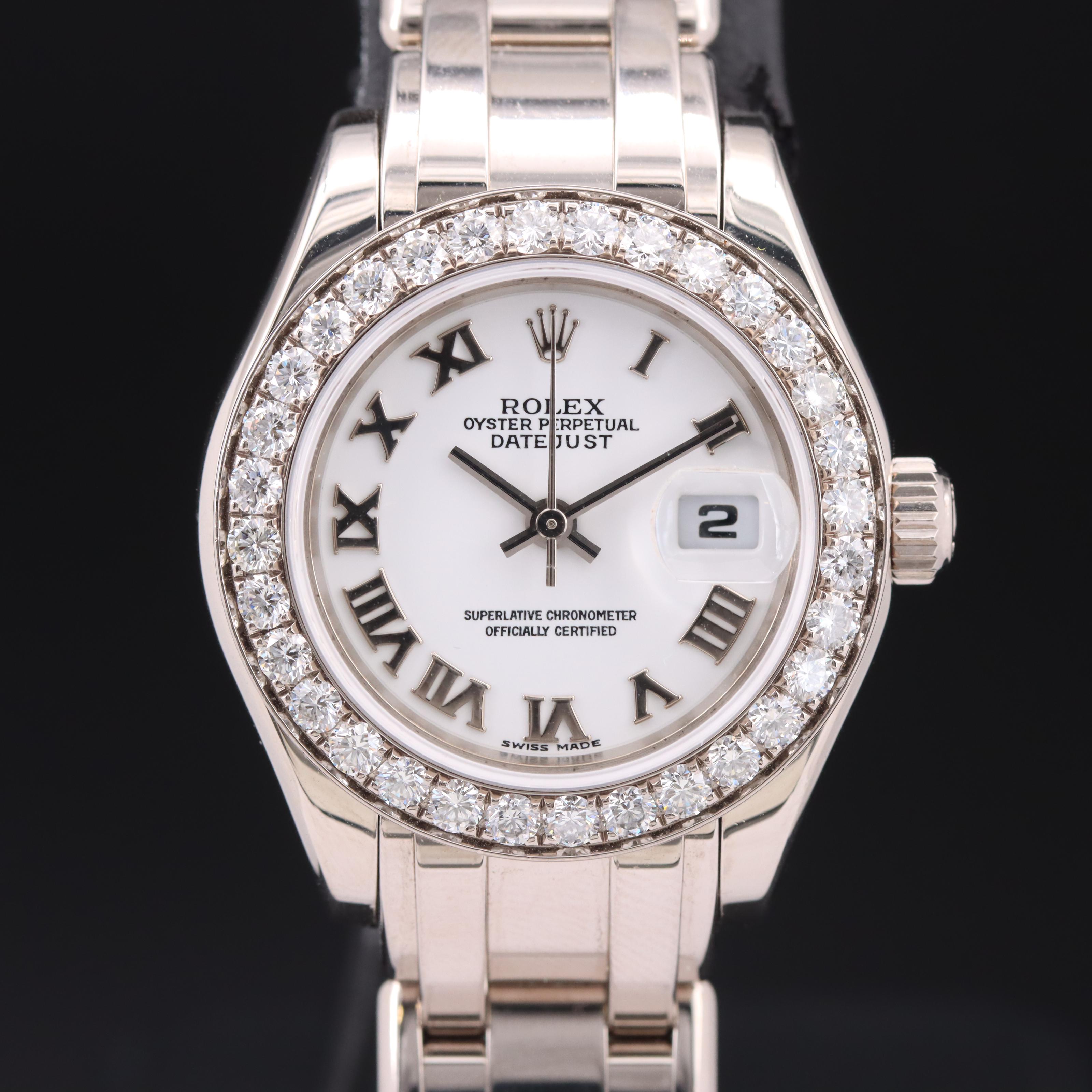 2001 Rolex Oyster Perpetual Datejust with Pearlmaster, 18K Diamond ...