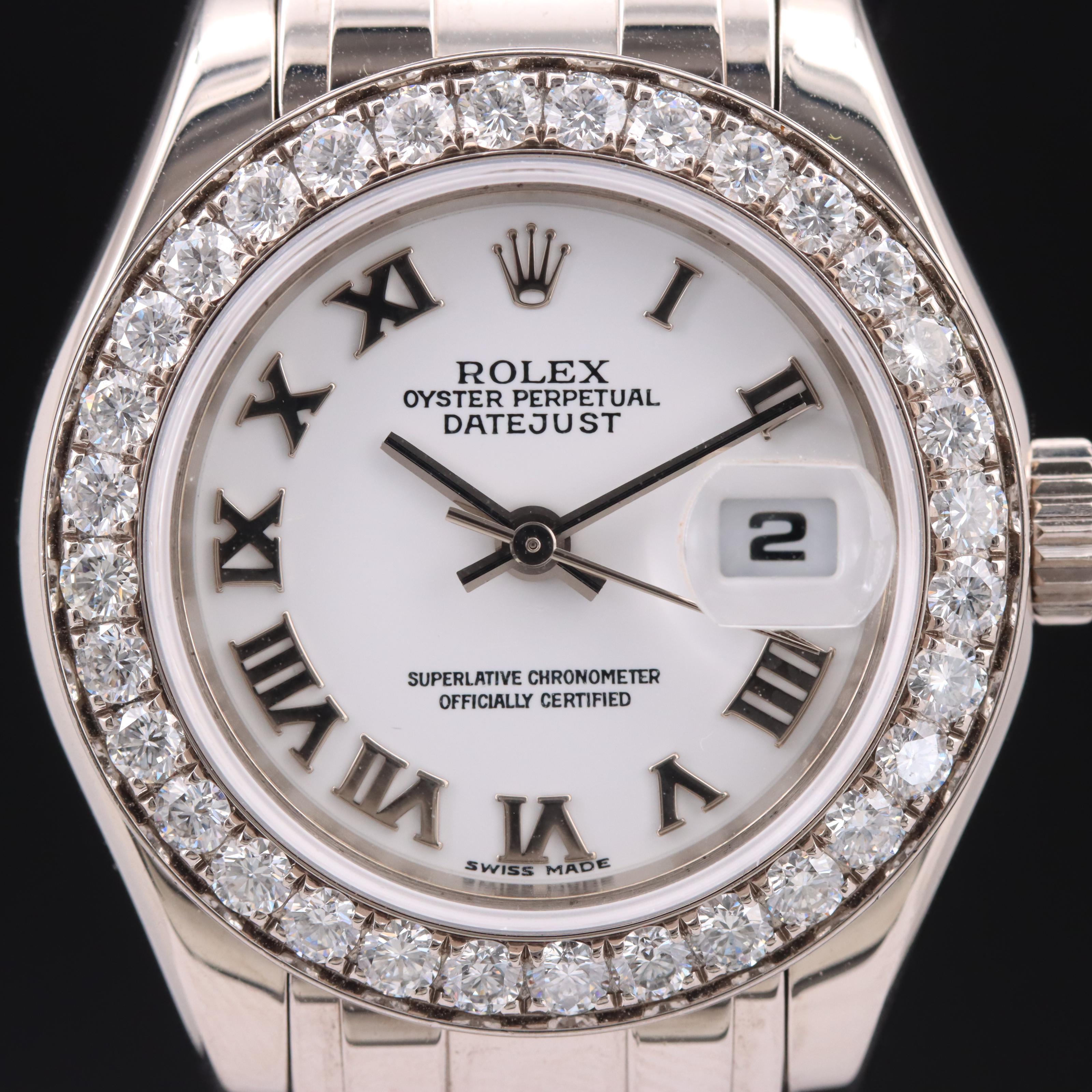 2001 Rolex Oyster Perpetual Datejust with Pearlmaster, 18K Diamond ...