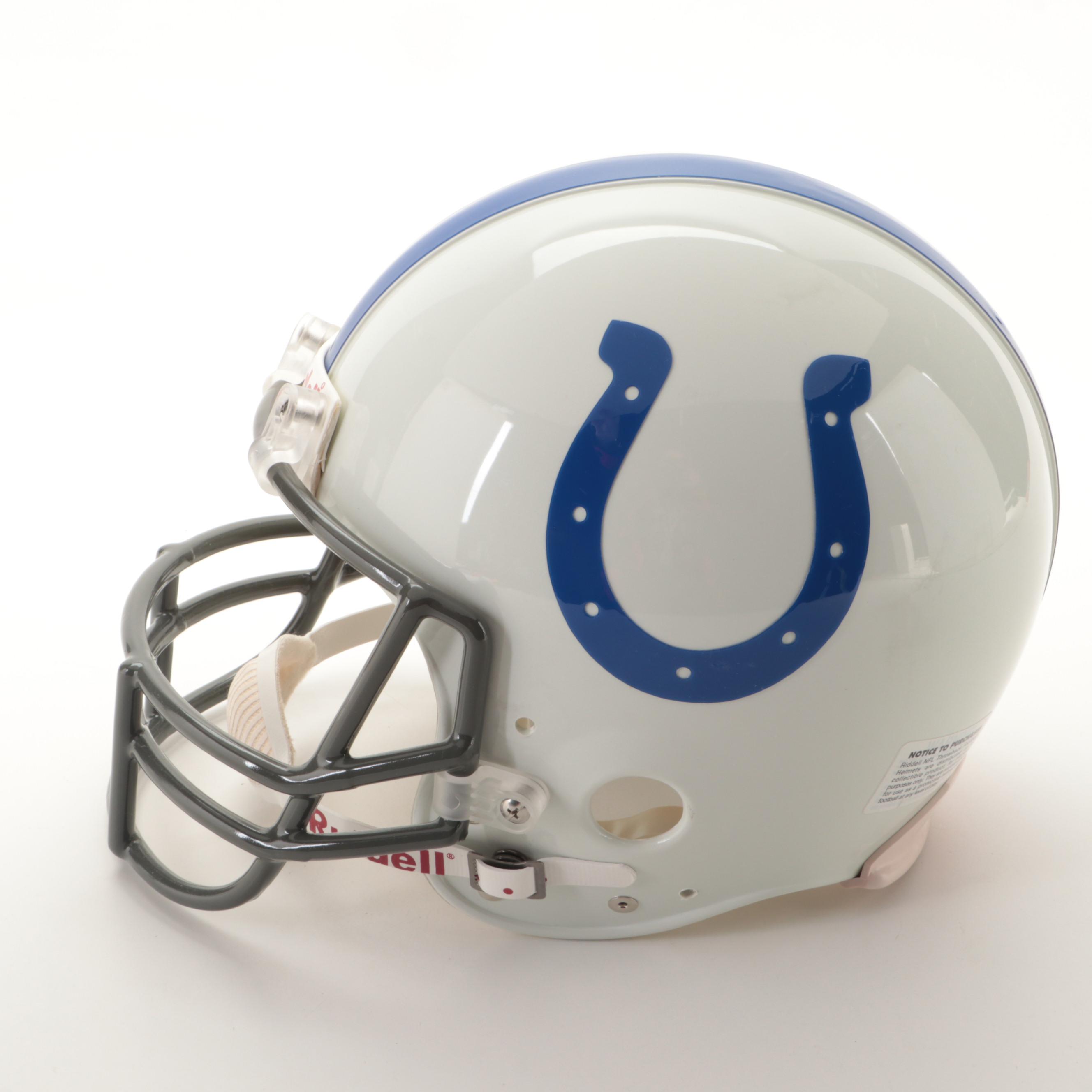 Johnny Unitas Signed Baltimore Colts Riddell NFL Throwback Helmet | EBTH