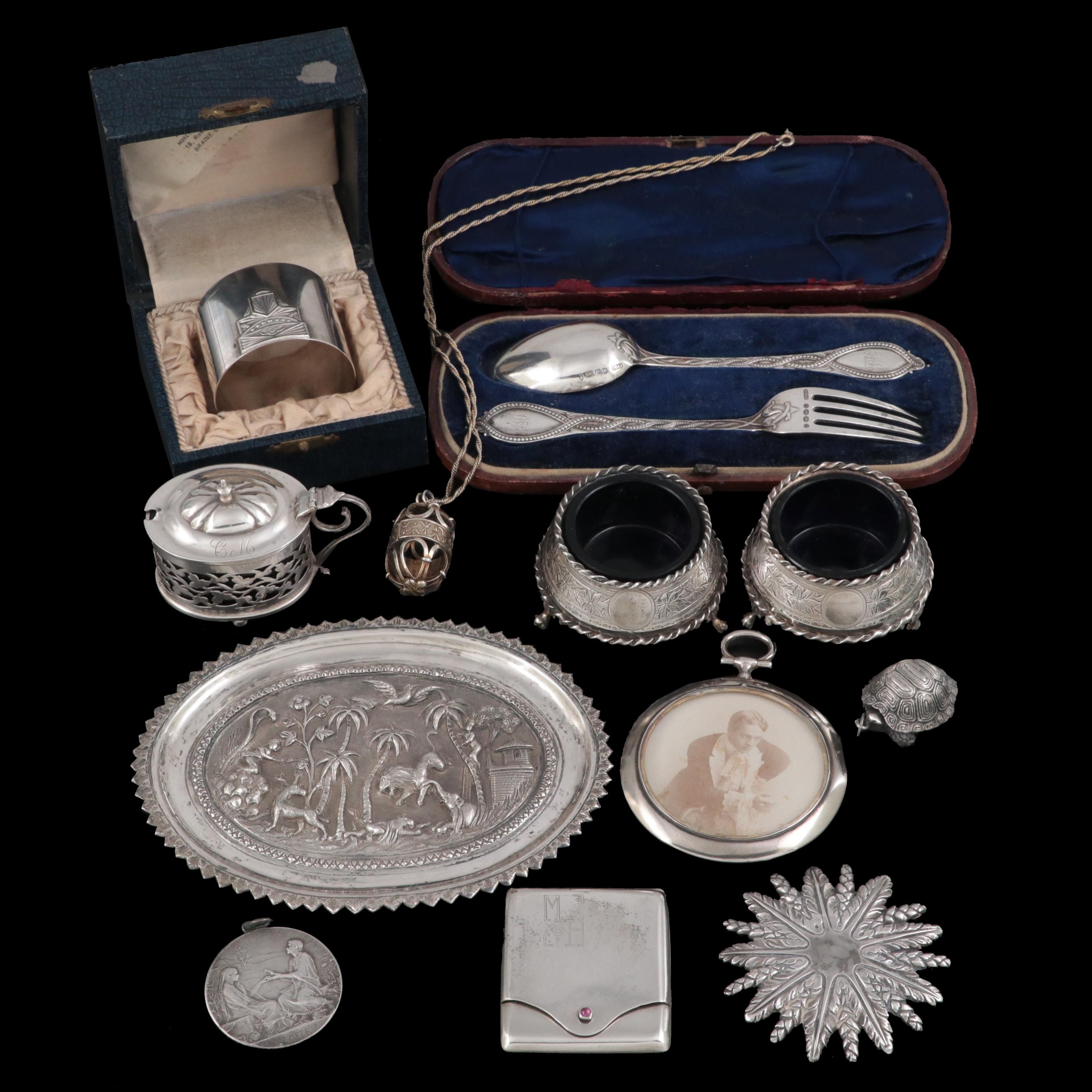 Louis-Oscar Roty "Sempre" Silver Medal with Silver and Silver-Plate ...
