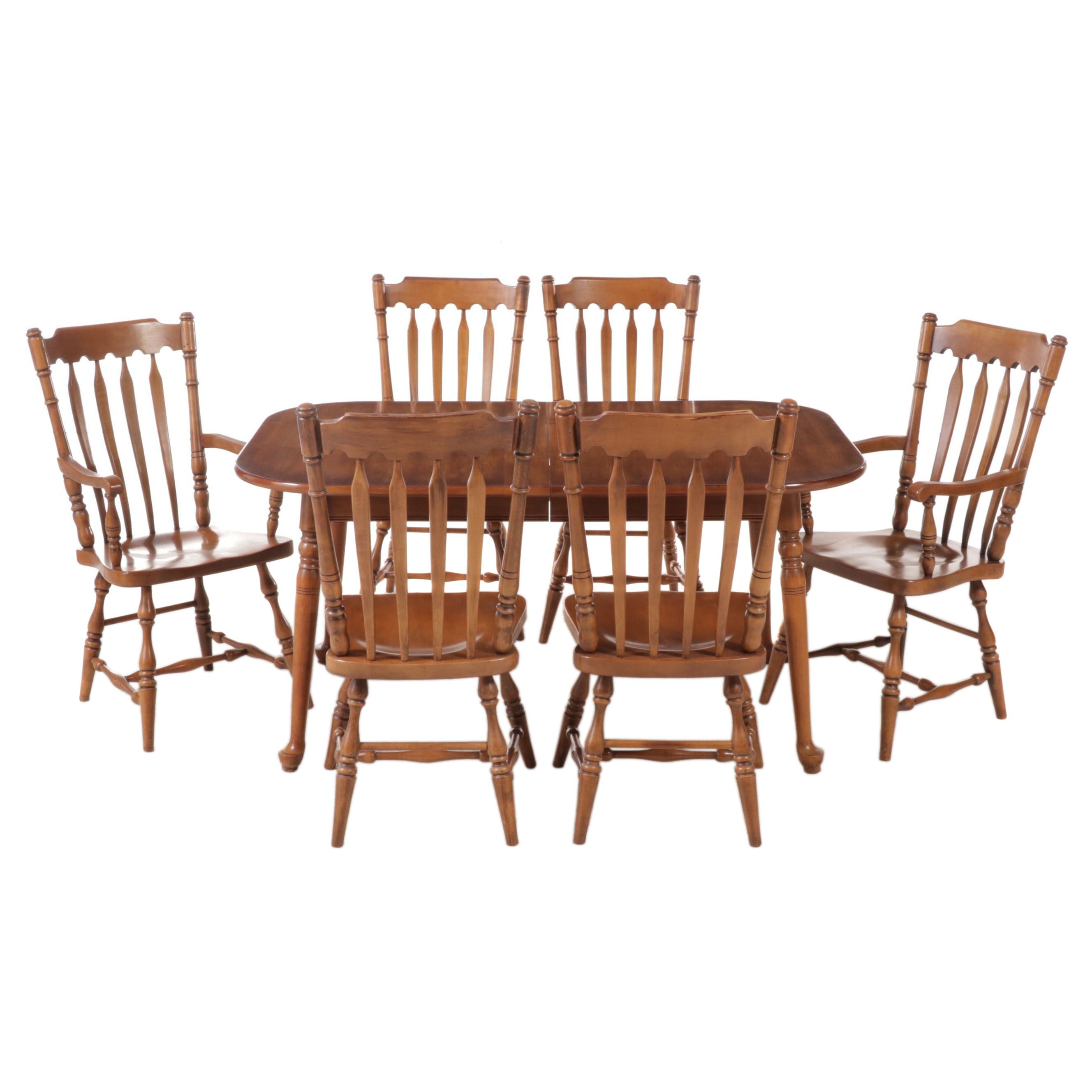 Seven-Piece Colonial Style Maple Dining Set, Incl. Pennsylvania House ...