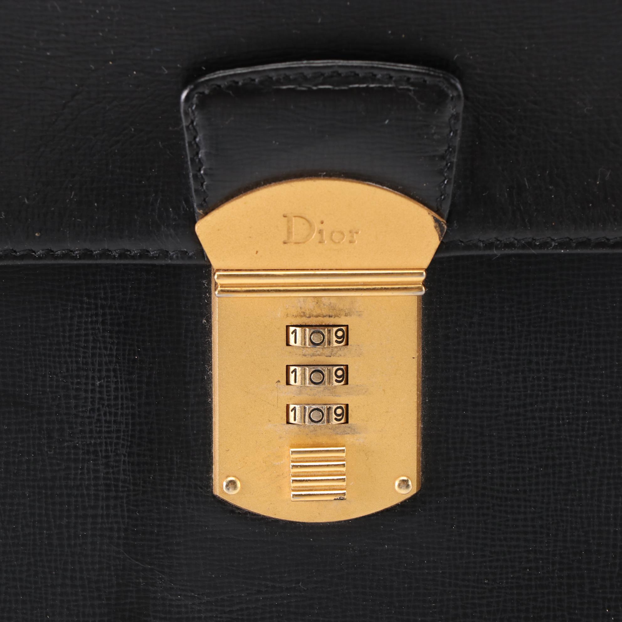 Dior Briefcase in Black Textured Leather | EBTH