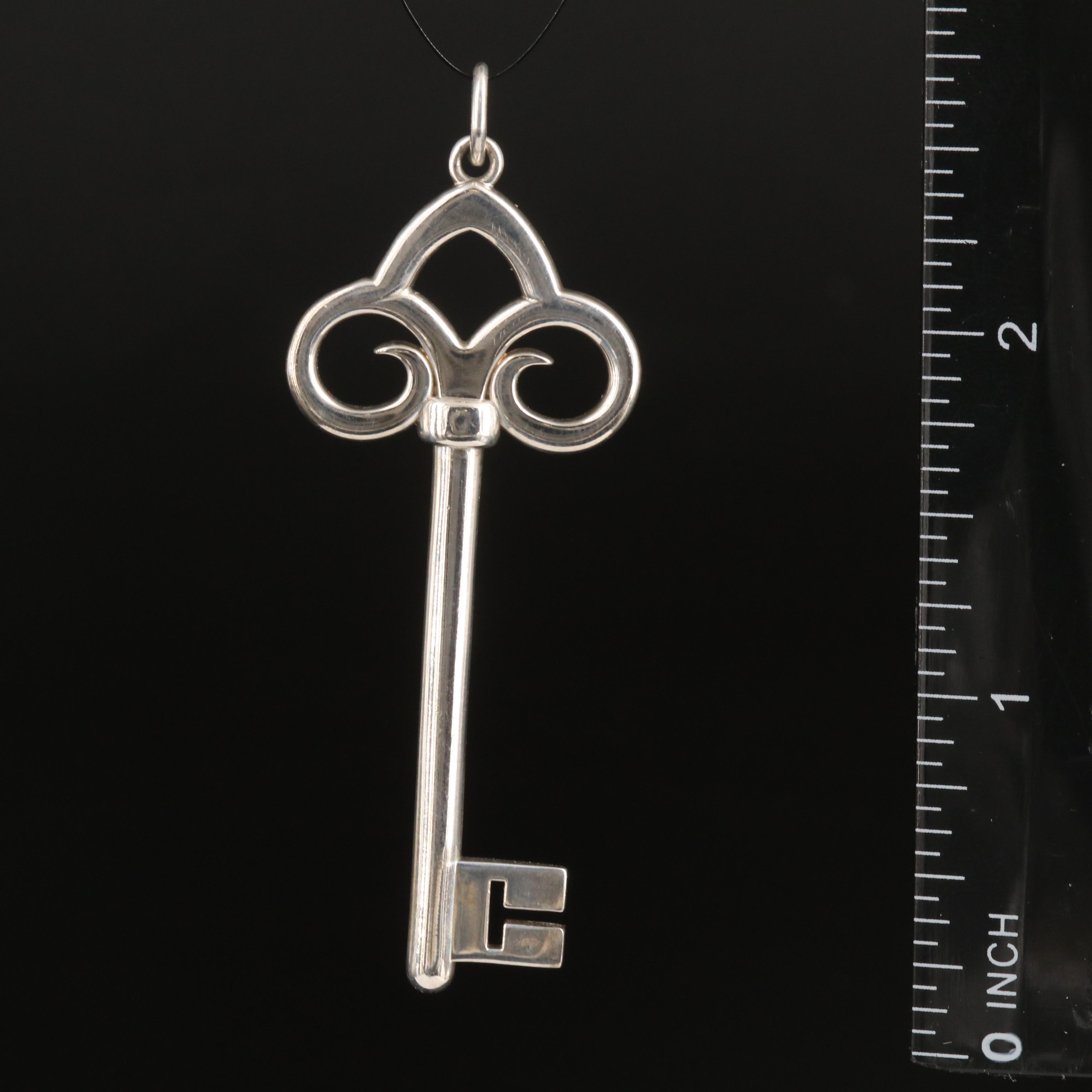 Tiffany & Co. Sterling Fleur-de-Lis Key Pendant | EBTH