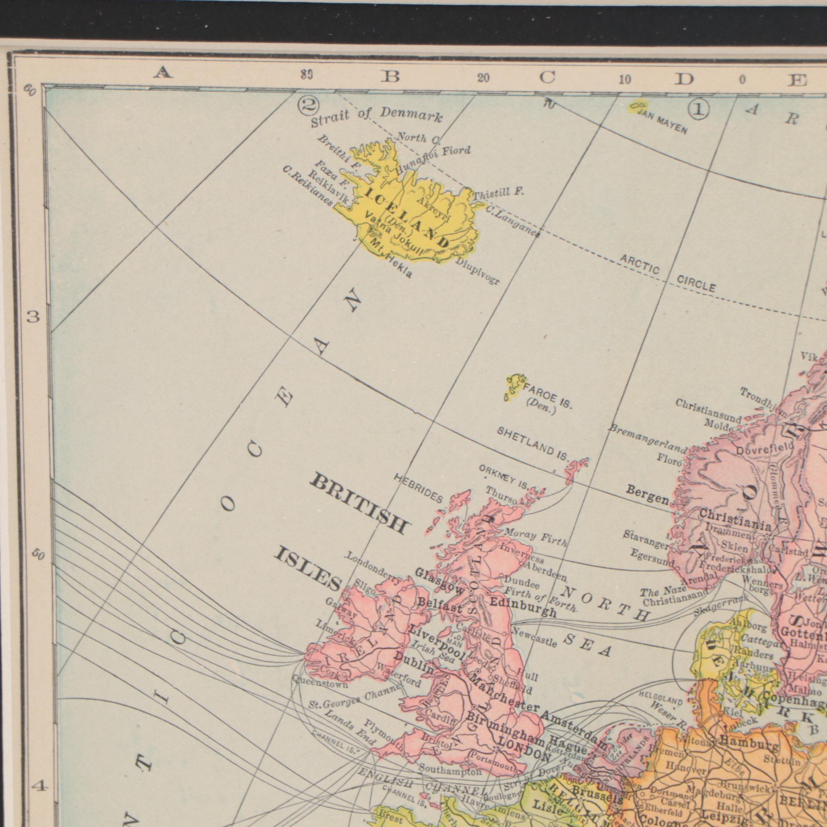 C. S. Hammond & Co. Wax Engraving Map "Europe," 1909 | EBTH