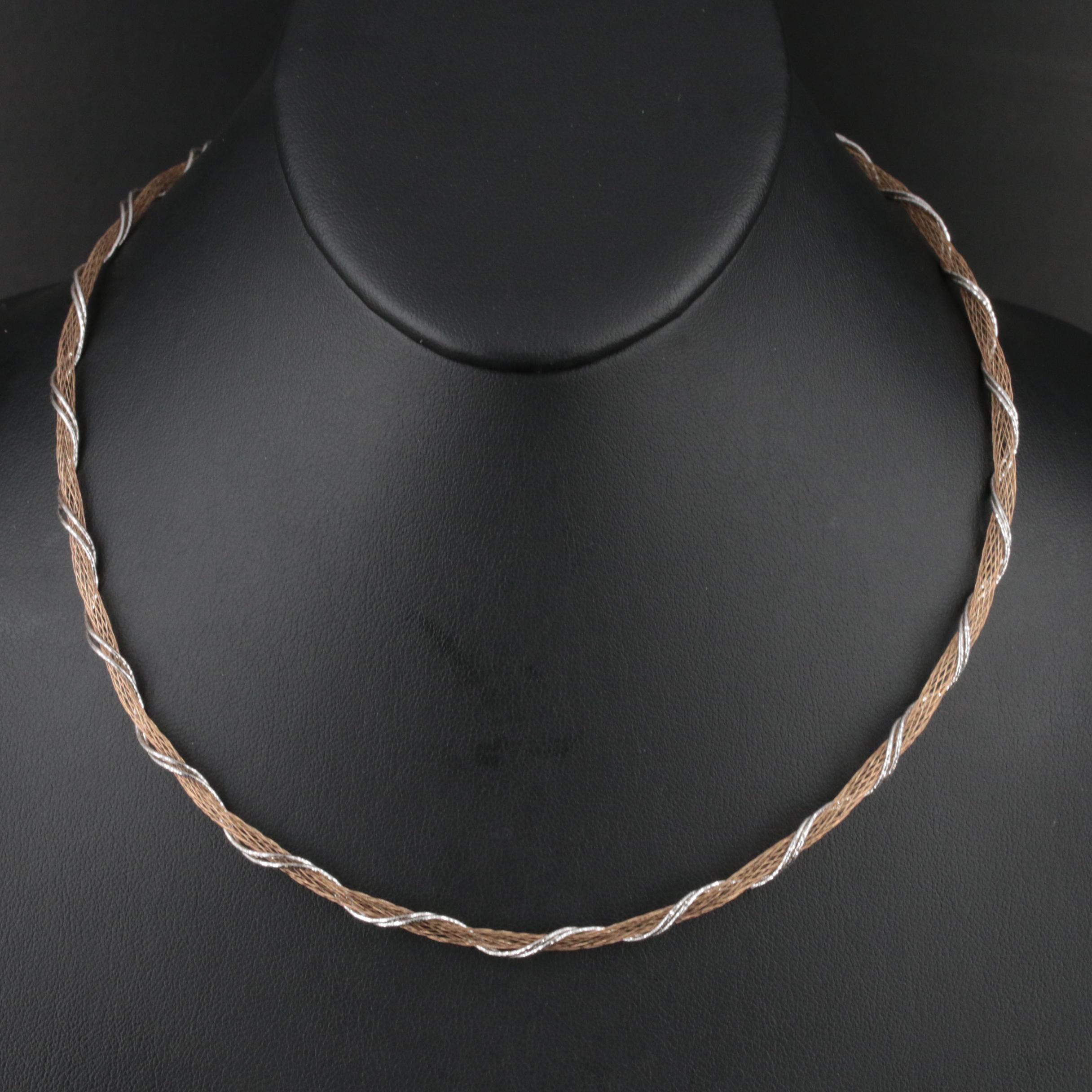 14K Twisted Wire Necklace | EBTH