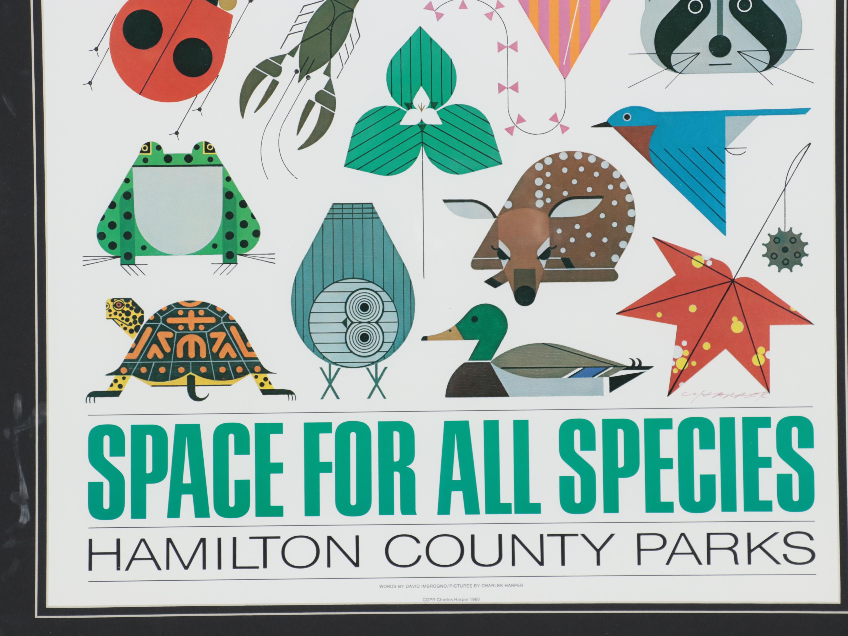 Charley Harper Offset Lithograph "Space For All Species" | EBTH