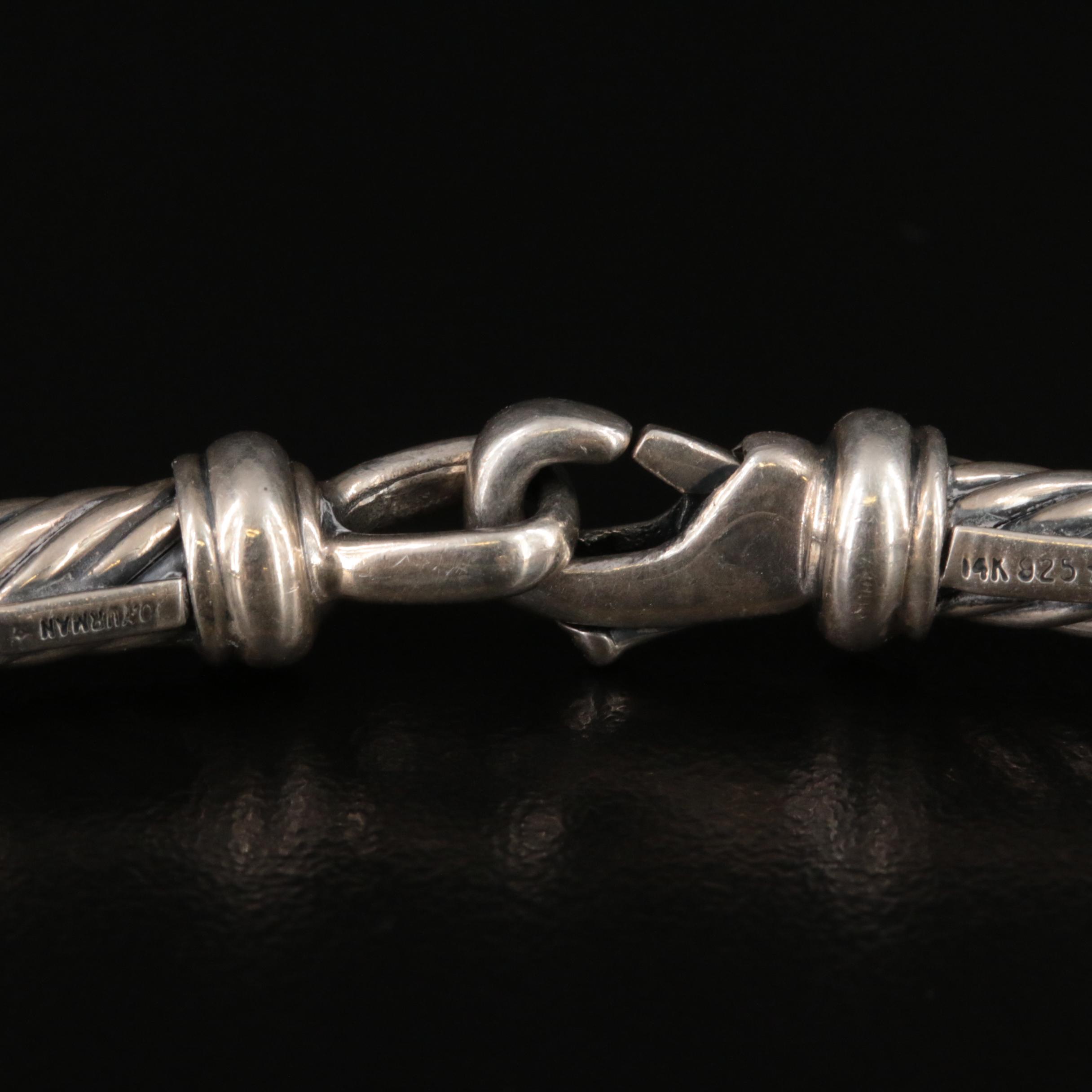 David Yurman "Classic Cable" Sterling Triple X Station Necklace | EBTH