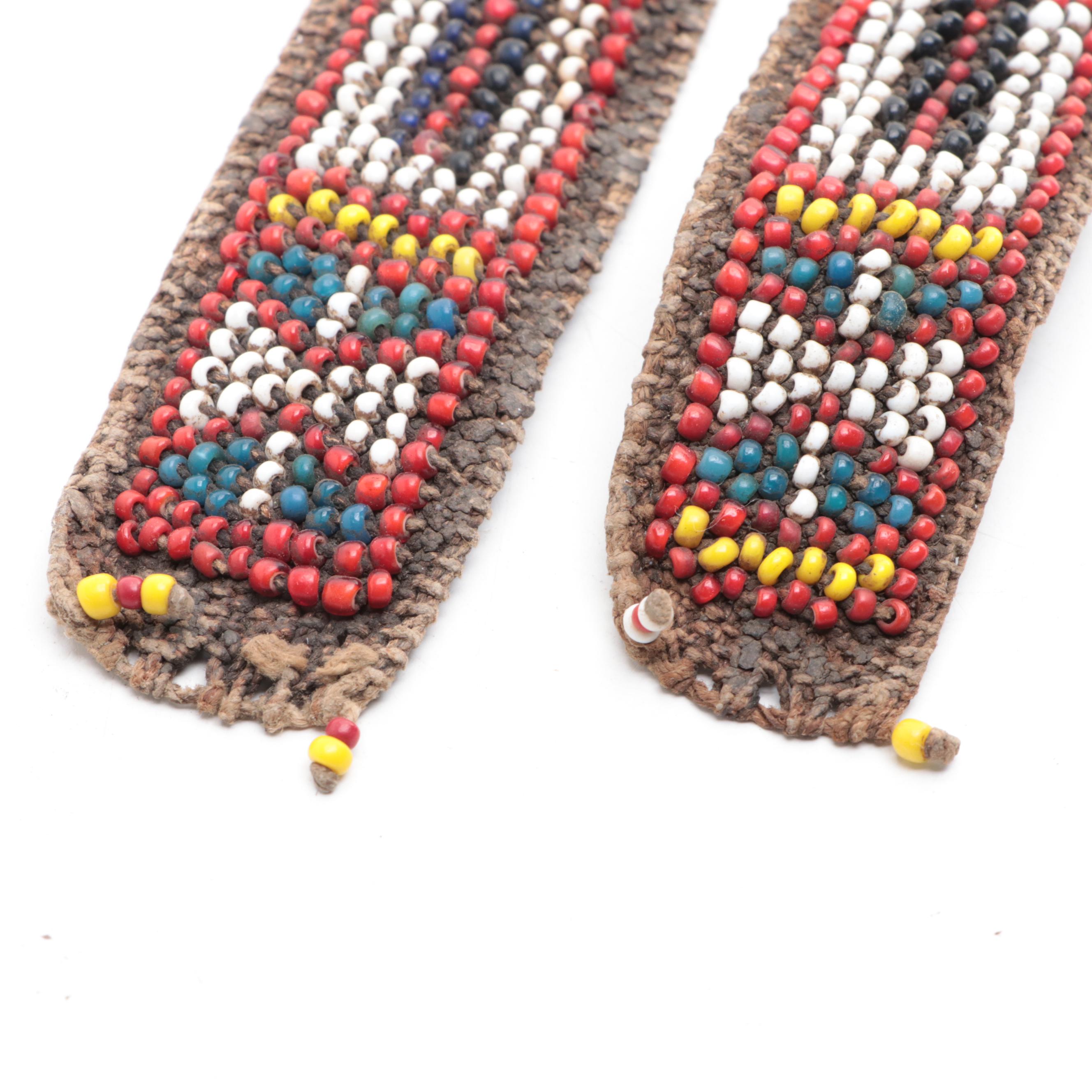 Native American Beaded Woven Arm or Leg Strips with Wrist Band | EBTH