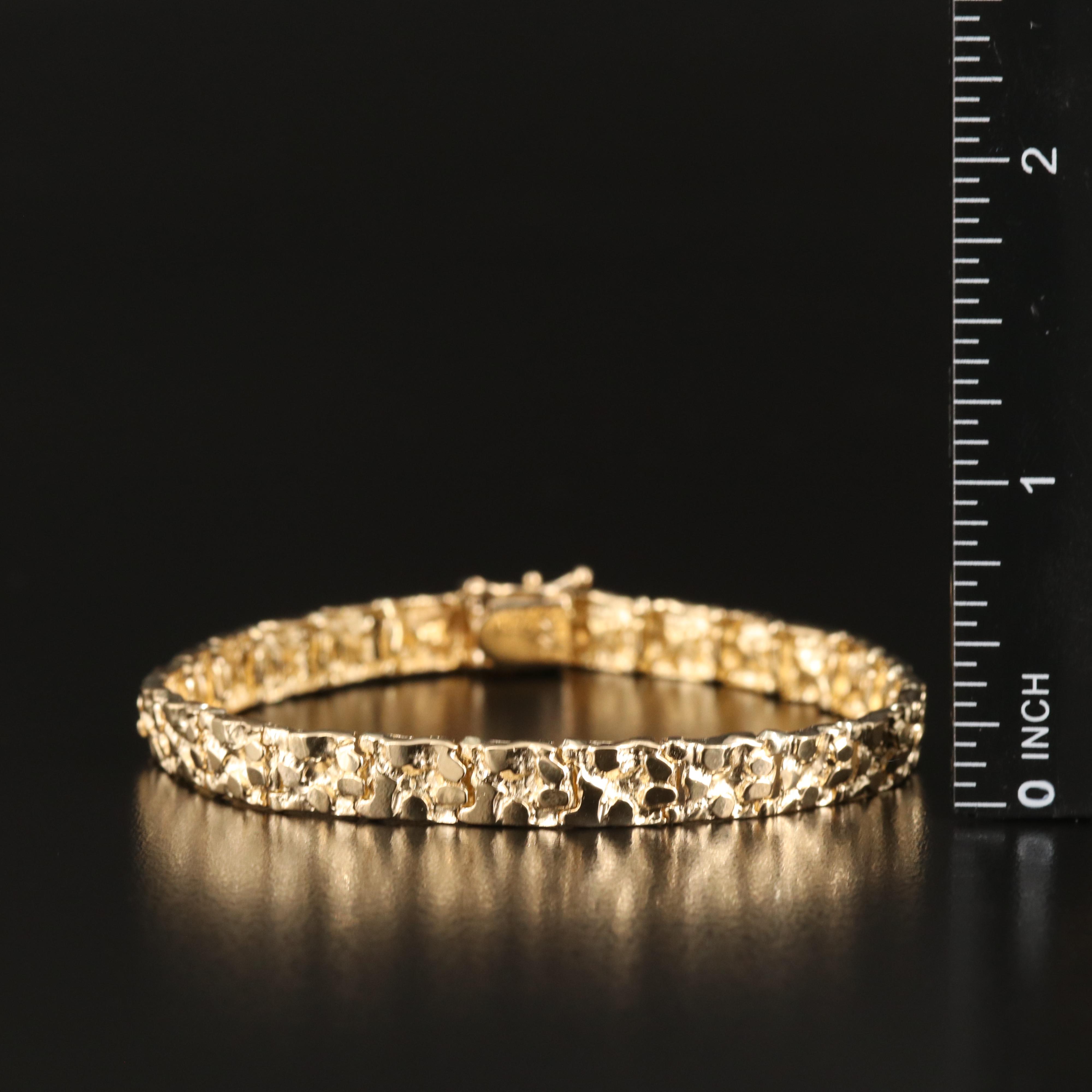 14K Nugget Link Bracelet | EBTH