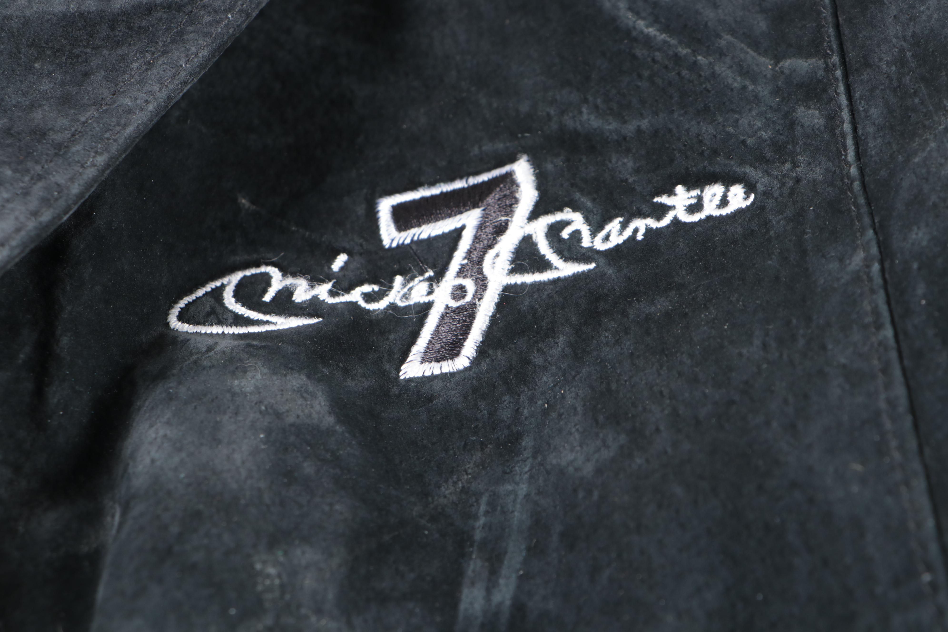 G-111 "Mickey Mantle #7" Suede Men's Leather Jacket, Late 20th Century ...