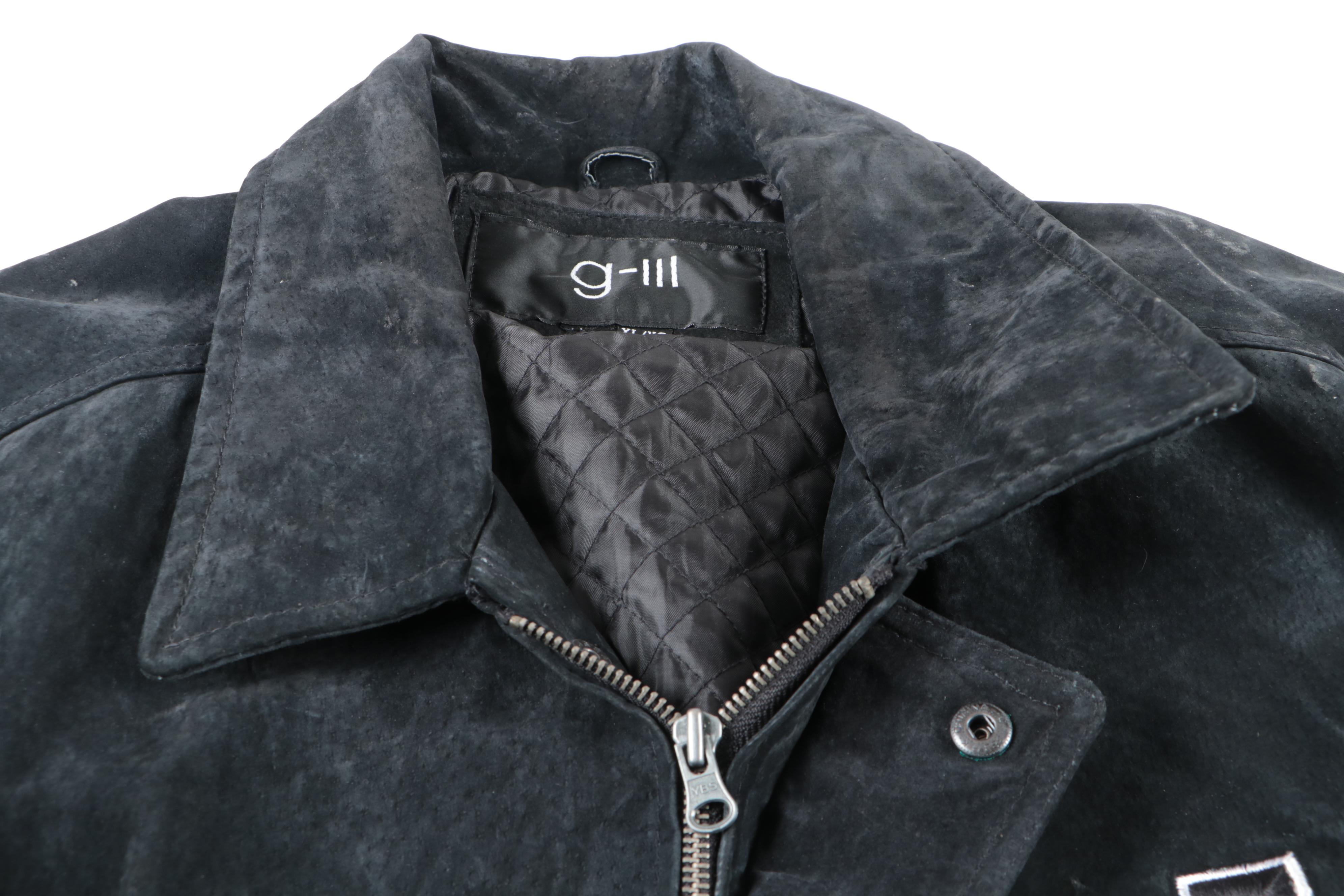G-111 "Mickey Mantle #7" Suede Men's Leather Jacket, Late 20th Century ...