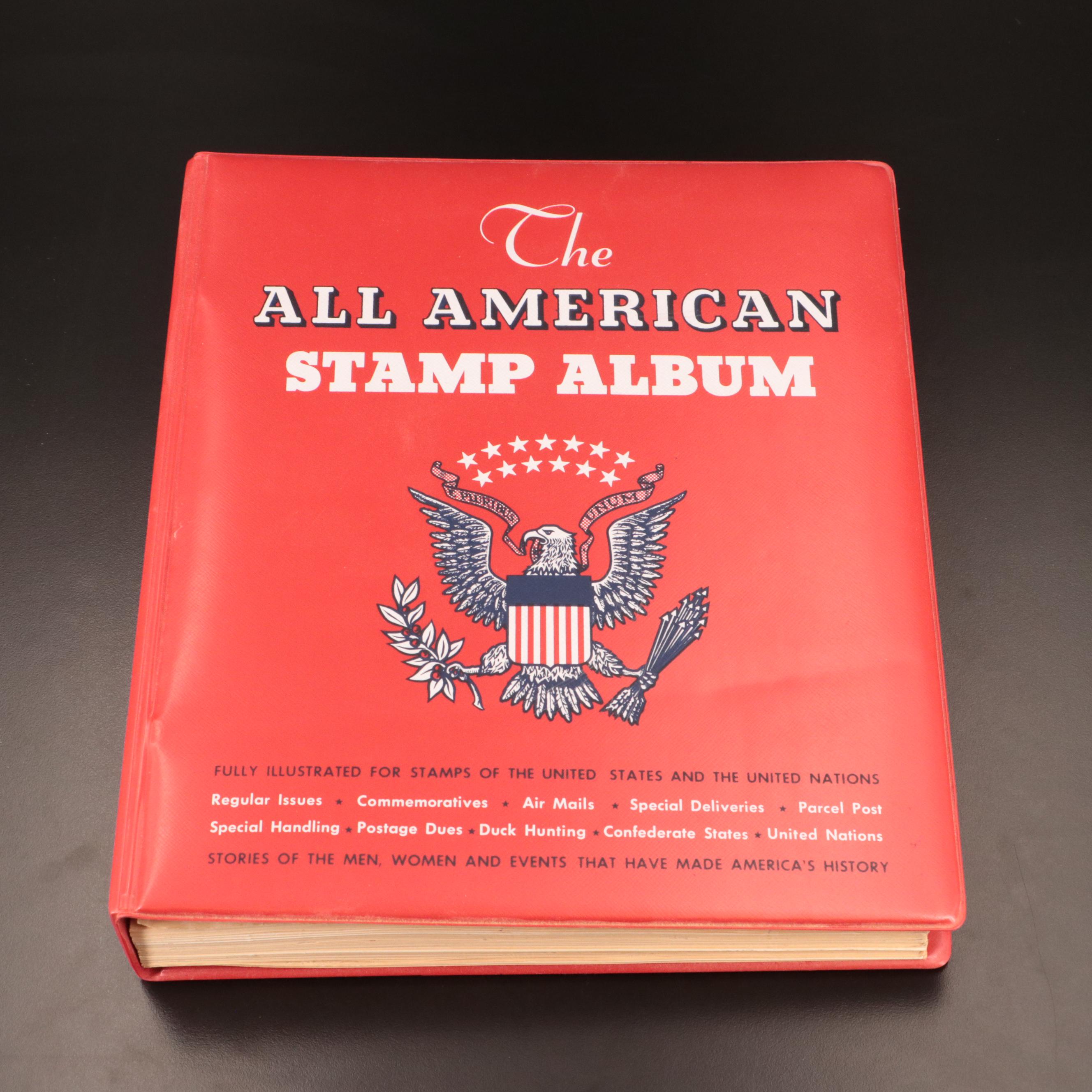 Postage Stamp Collection in Minkus "All American Stamp Album" | EBTH