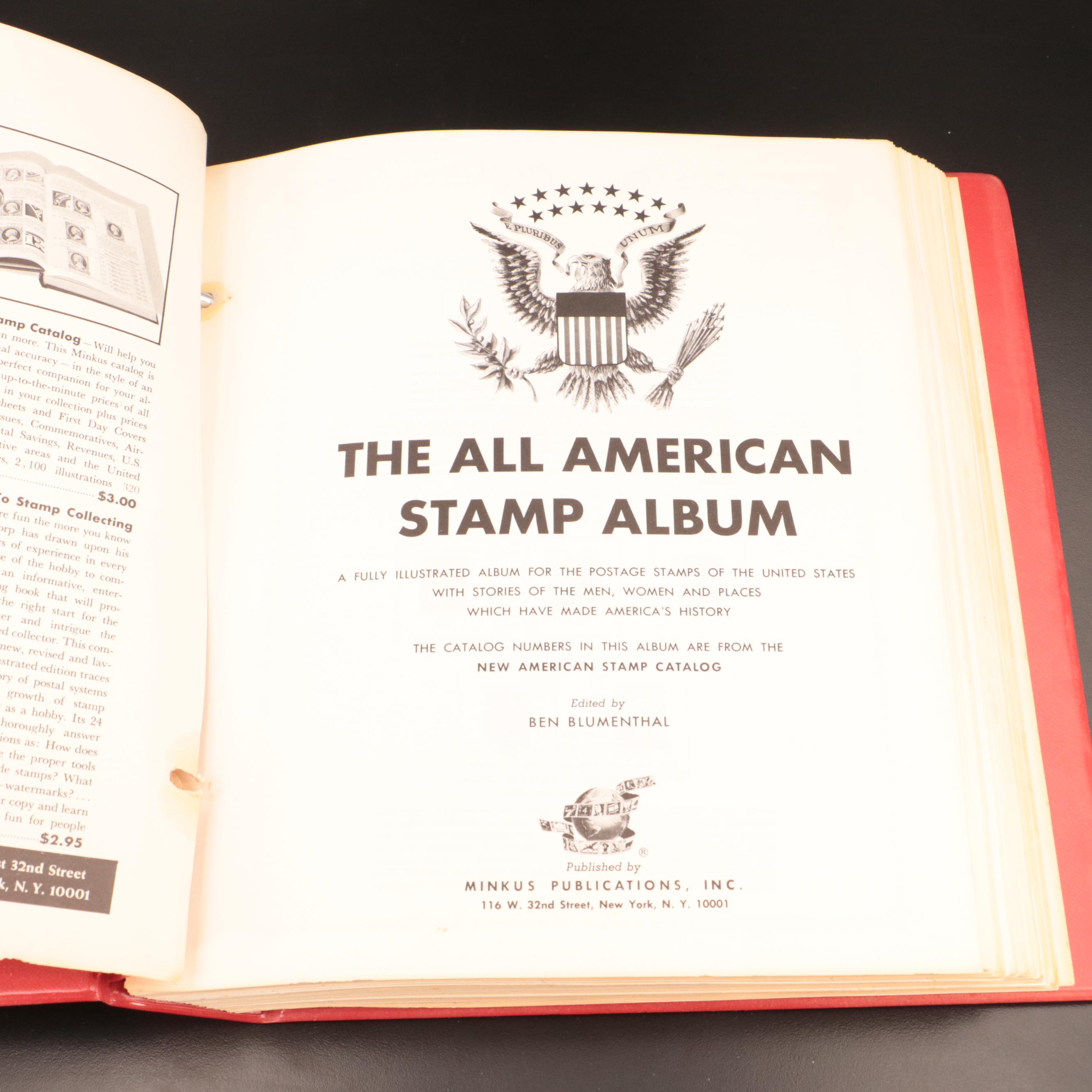 Postage Stamp Collection in Minkus "All American Stamp Album" | EBTH