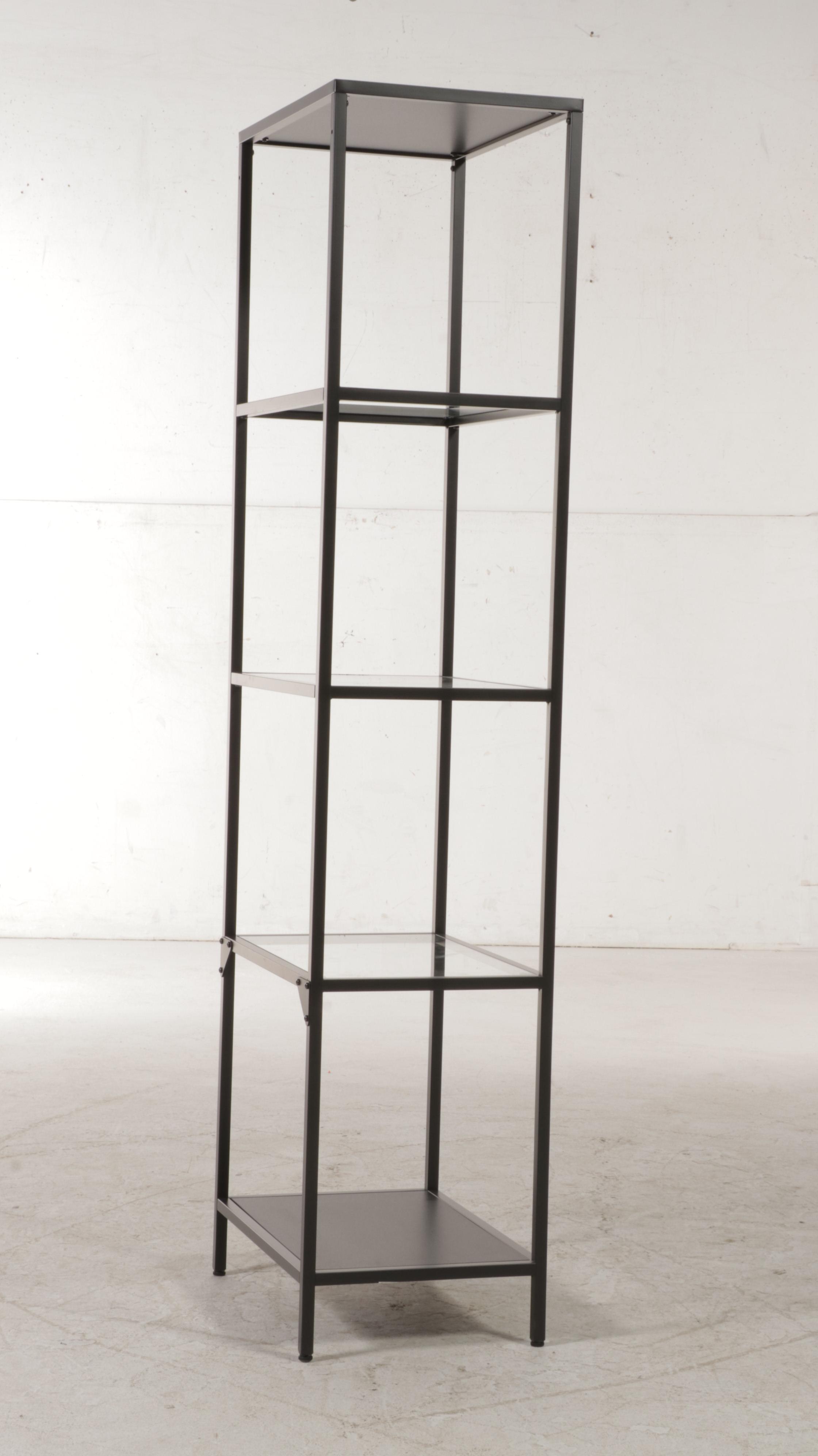 Johan Kroon fort IKEA "Vittsjö" Metal and Glass Five-Tier Shelving Unit ...