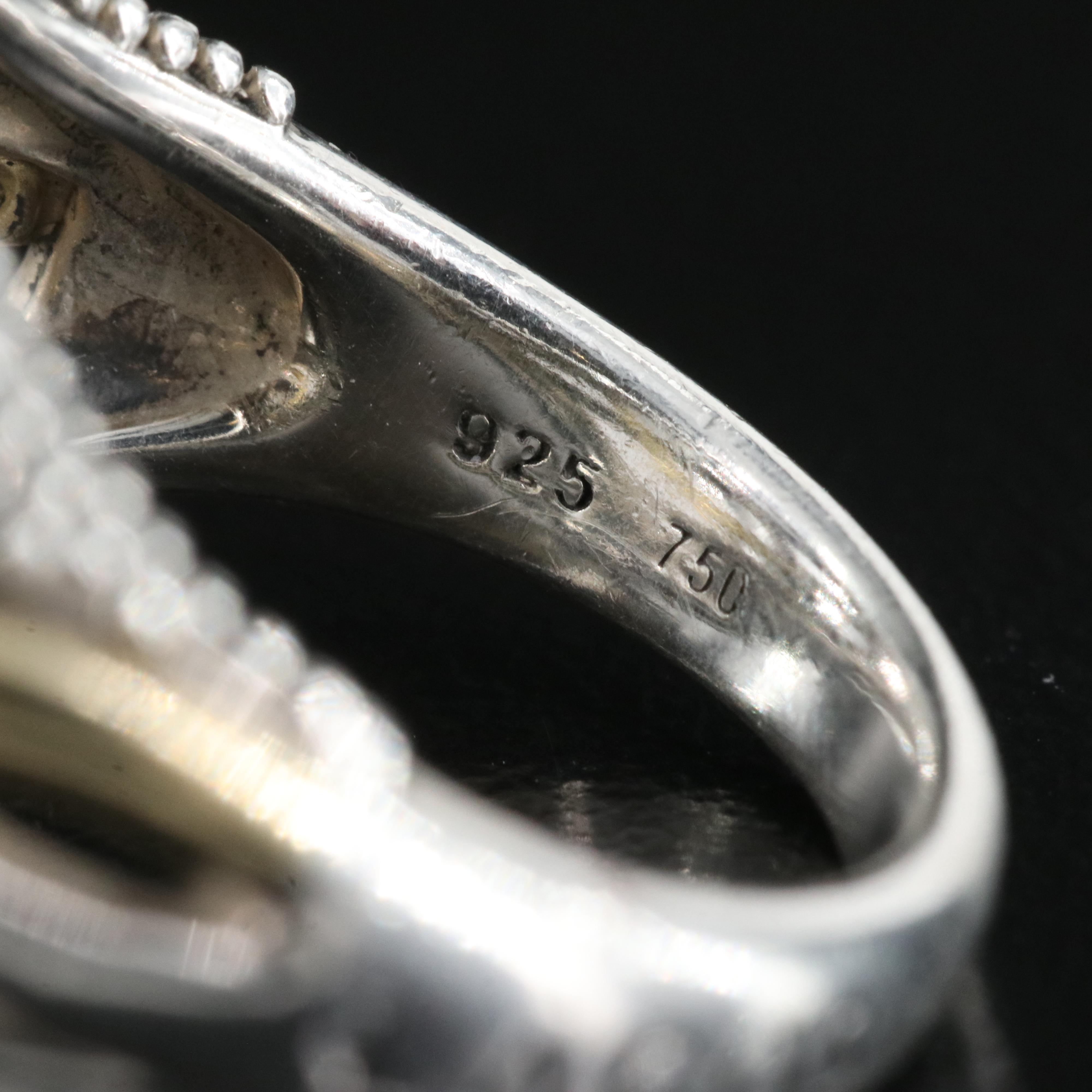 Lagos Sterling Crossover Ring with 18K Accent | EBTH