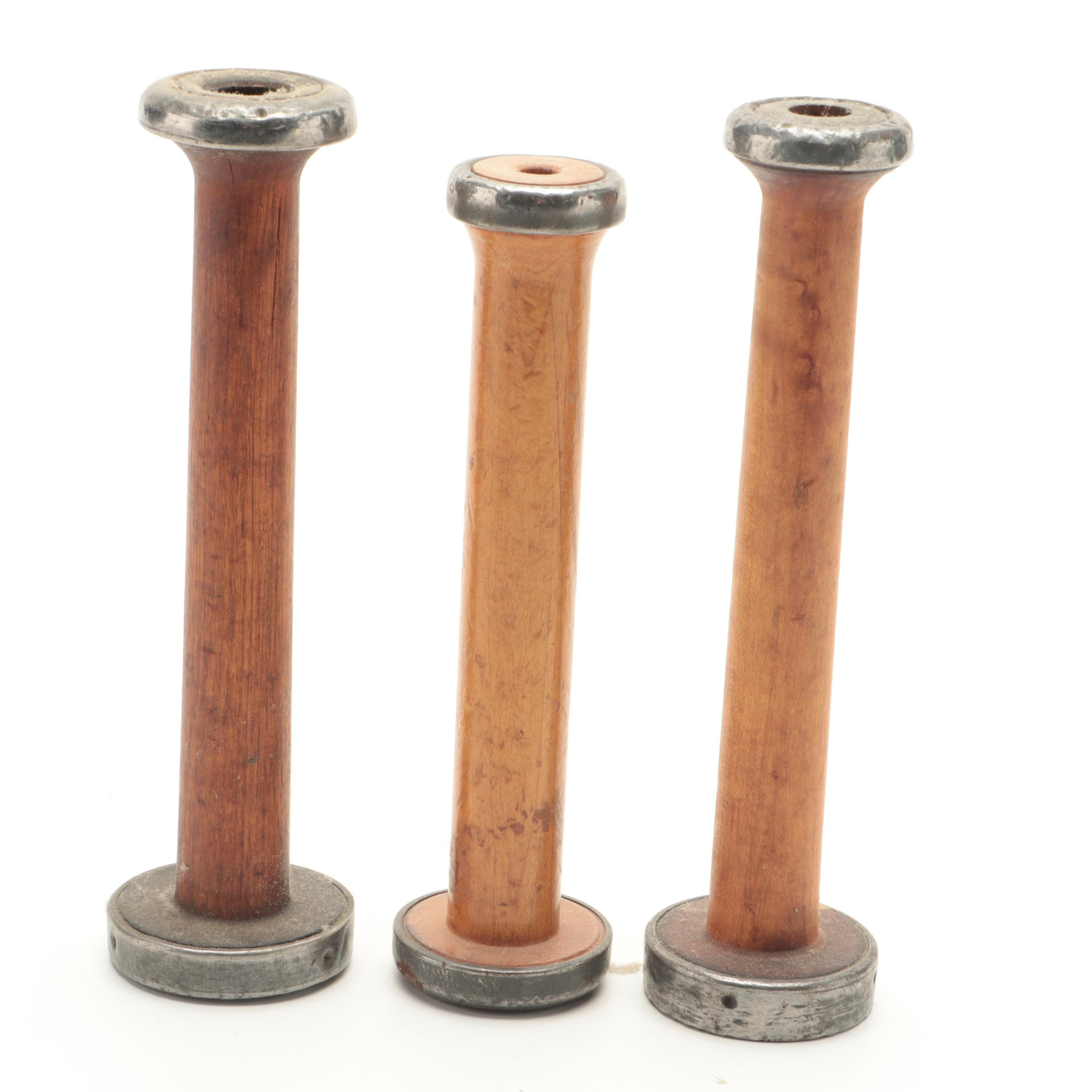 Wooden and Metal Fabric and Threading Spools | EBTH
