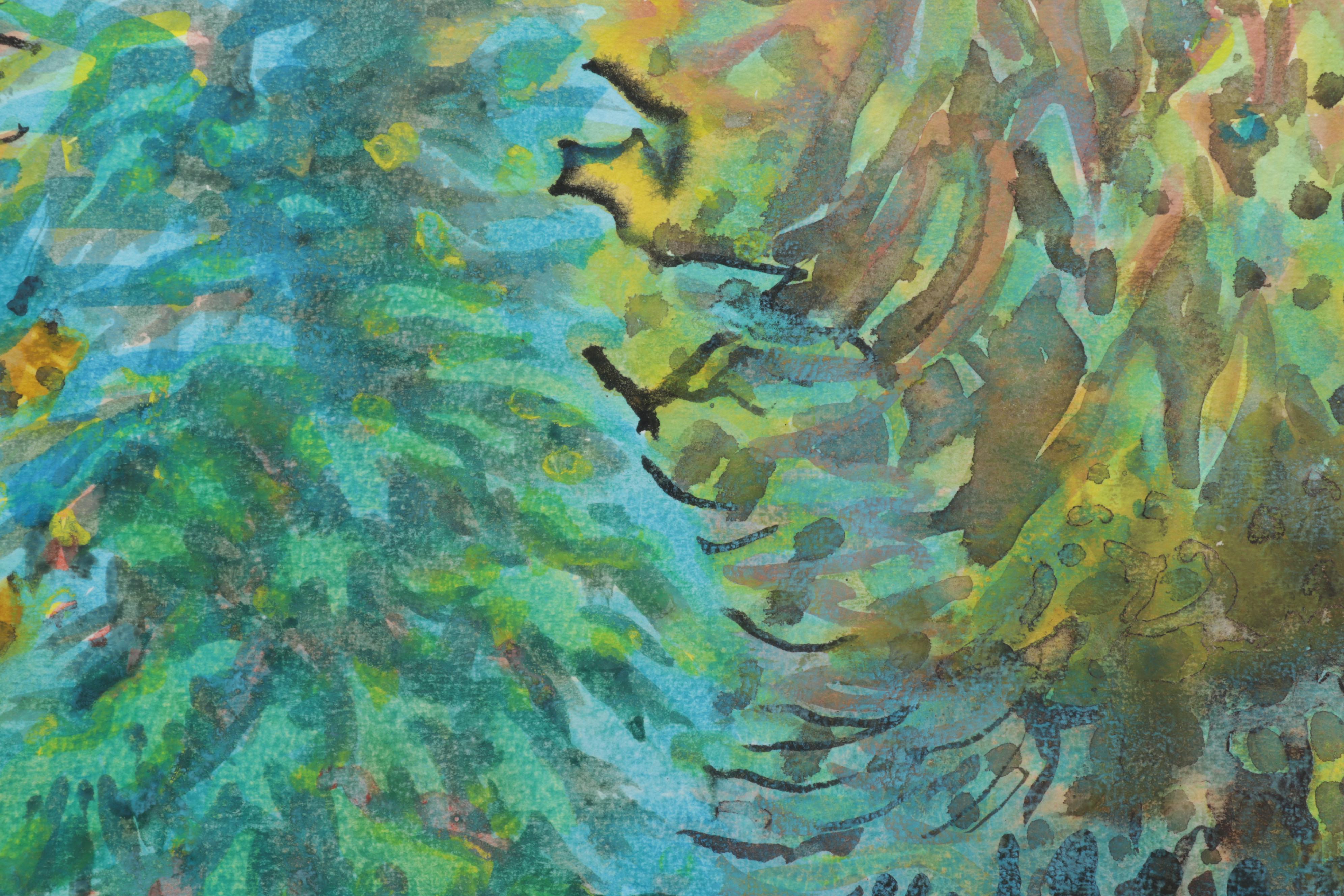 Michael Kaiser Watercolor Painting "Lovers," 21st Century | EBTH