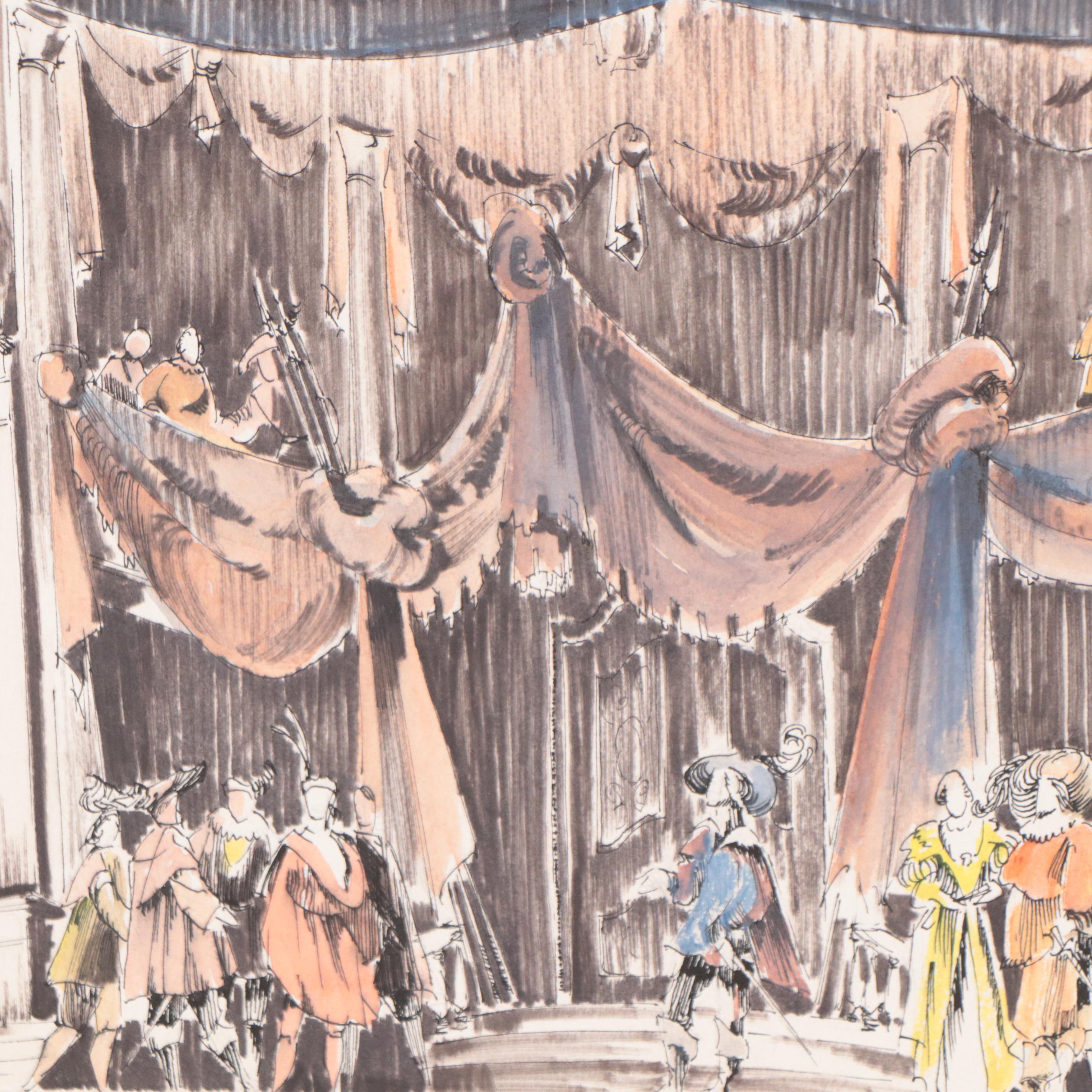 William Bohnert Watercolor Illustrations of Set Designs | EBTH