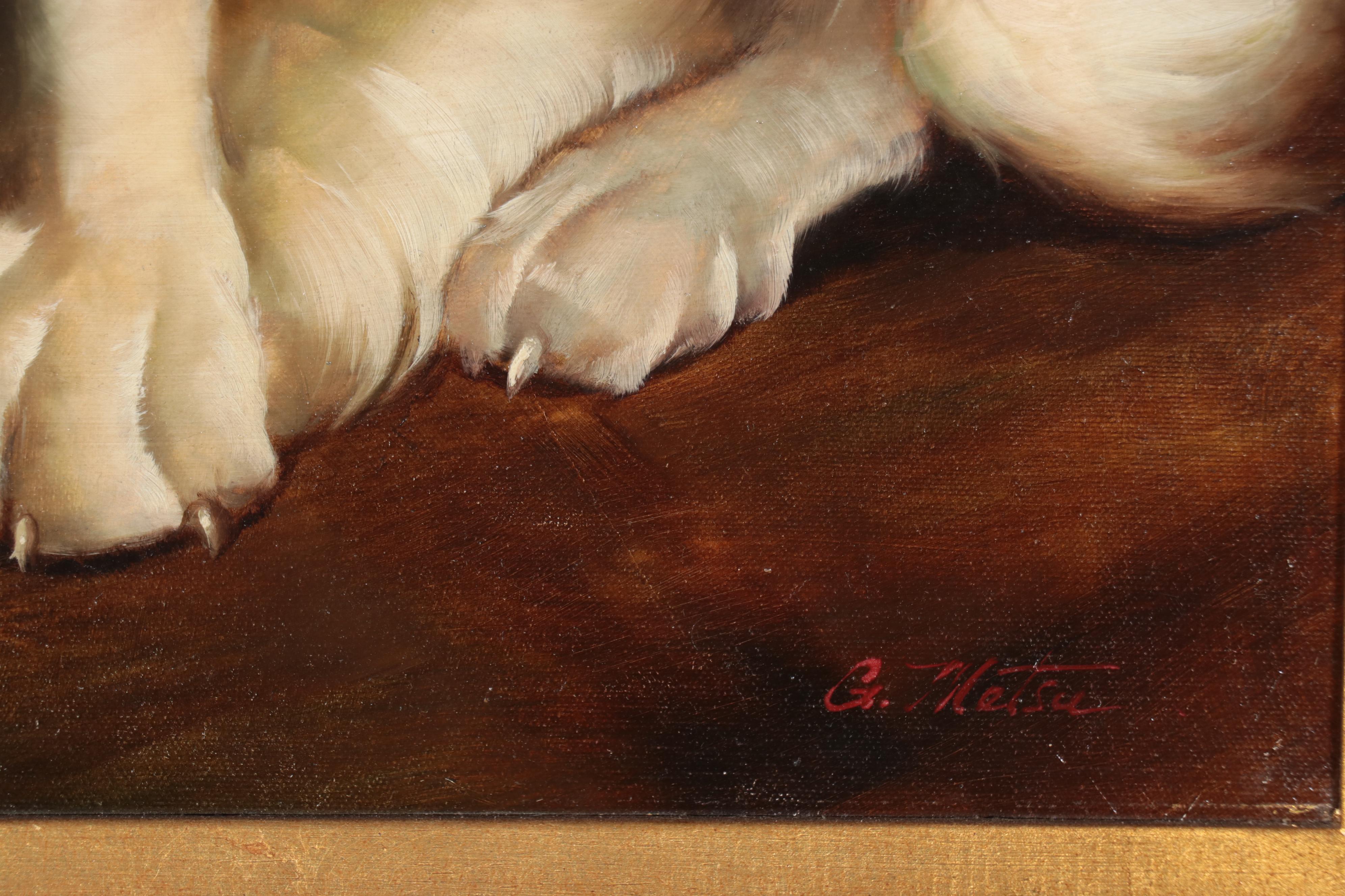 Oil Painting After St. George Hare "A Borzoi by a Chair" | EBTH