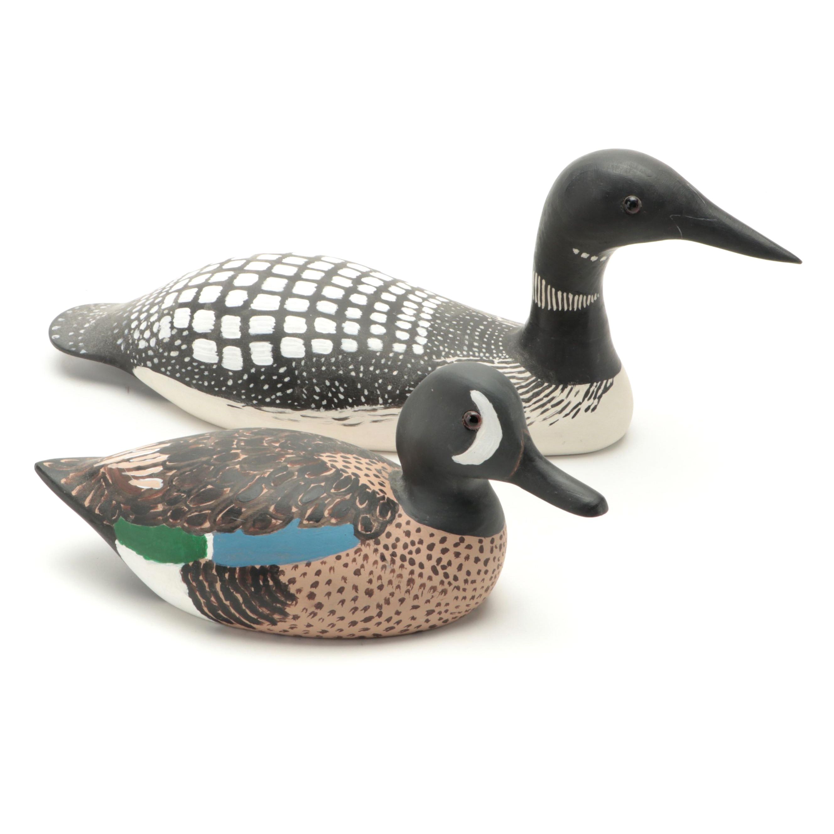 Signed, Hand-Painted Kate Honnerlaw Duck Decoys | EBTH