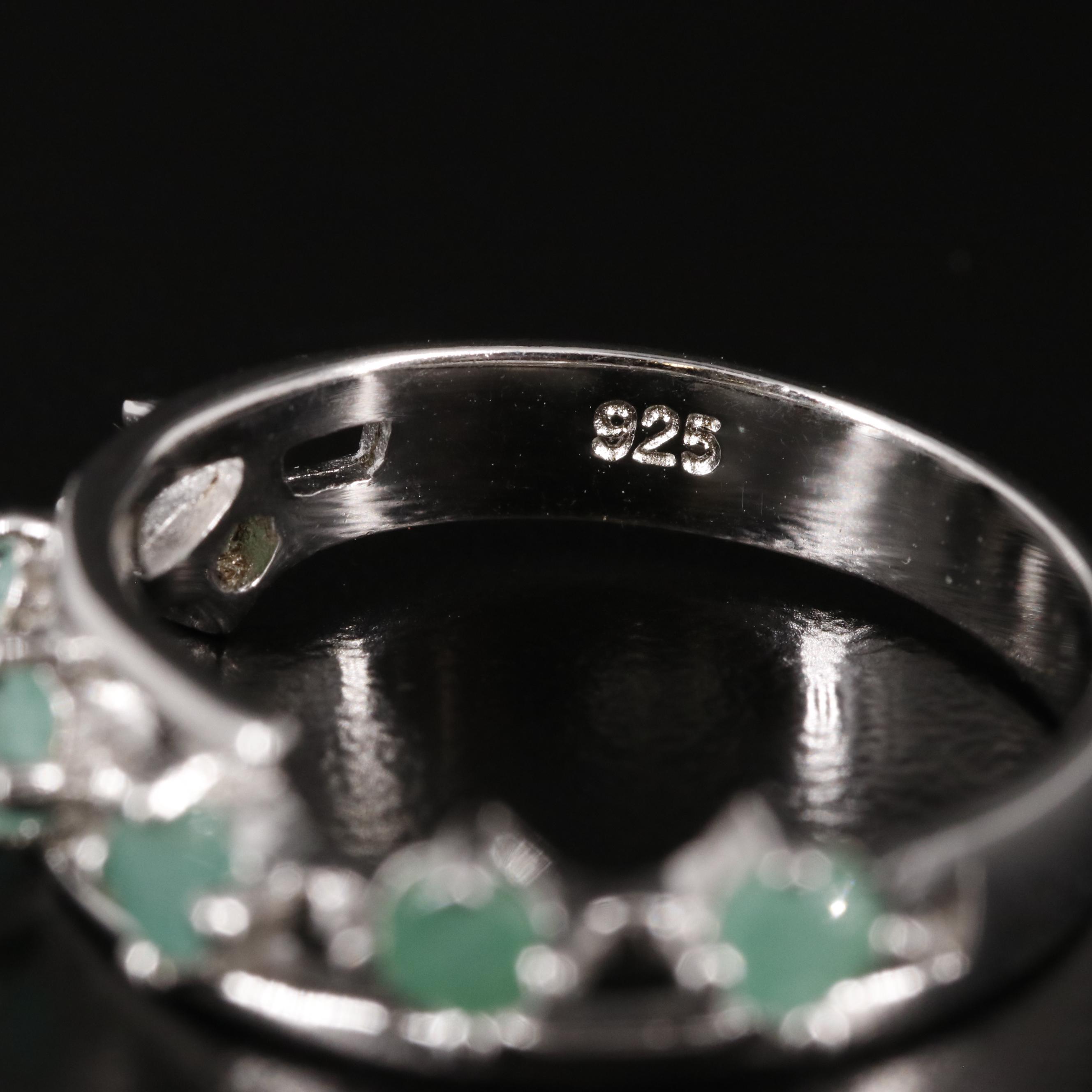Sterling Emerald Ring | EBTH
