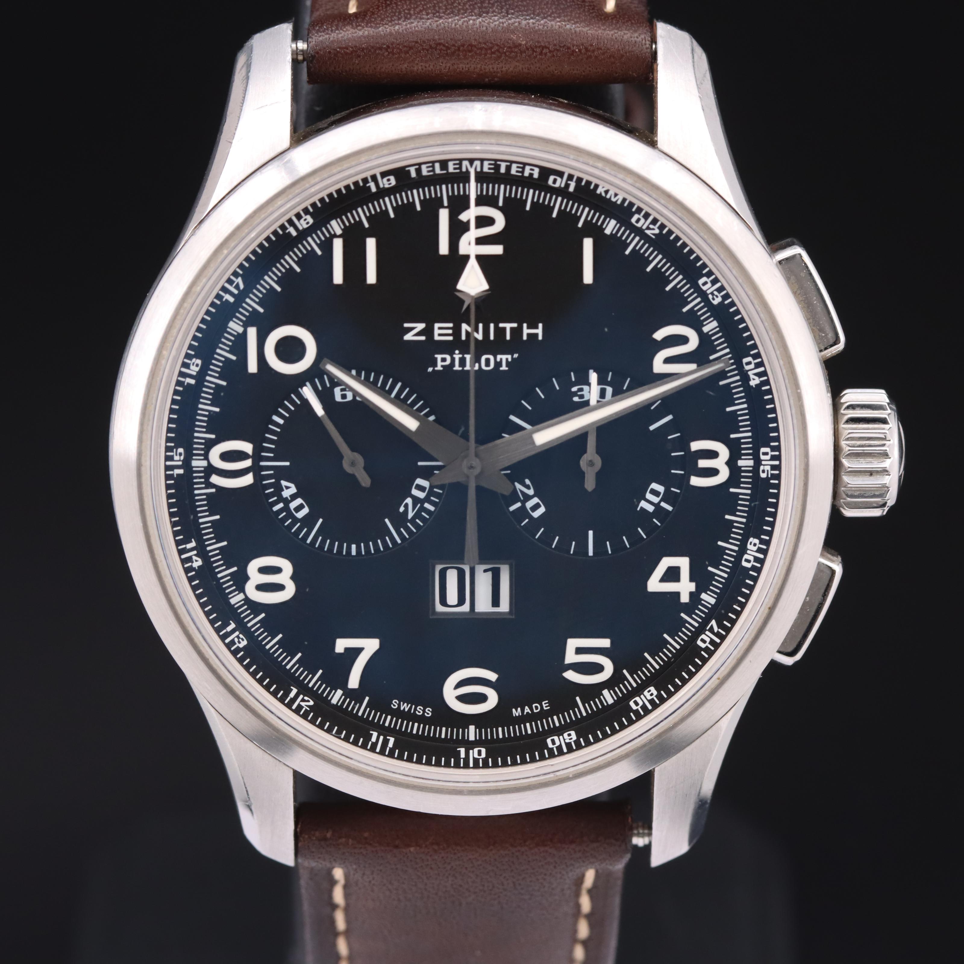 Zenith El Primero Pilot Big Date Chronograph Wristwatch | EBTH