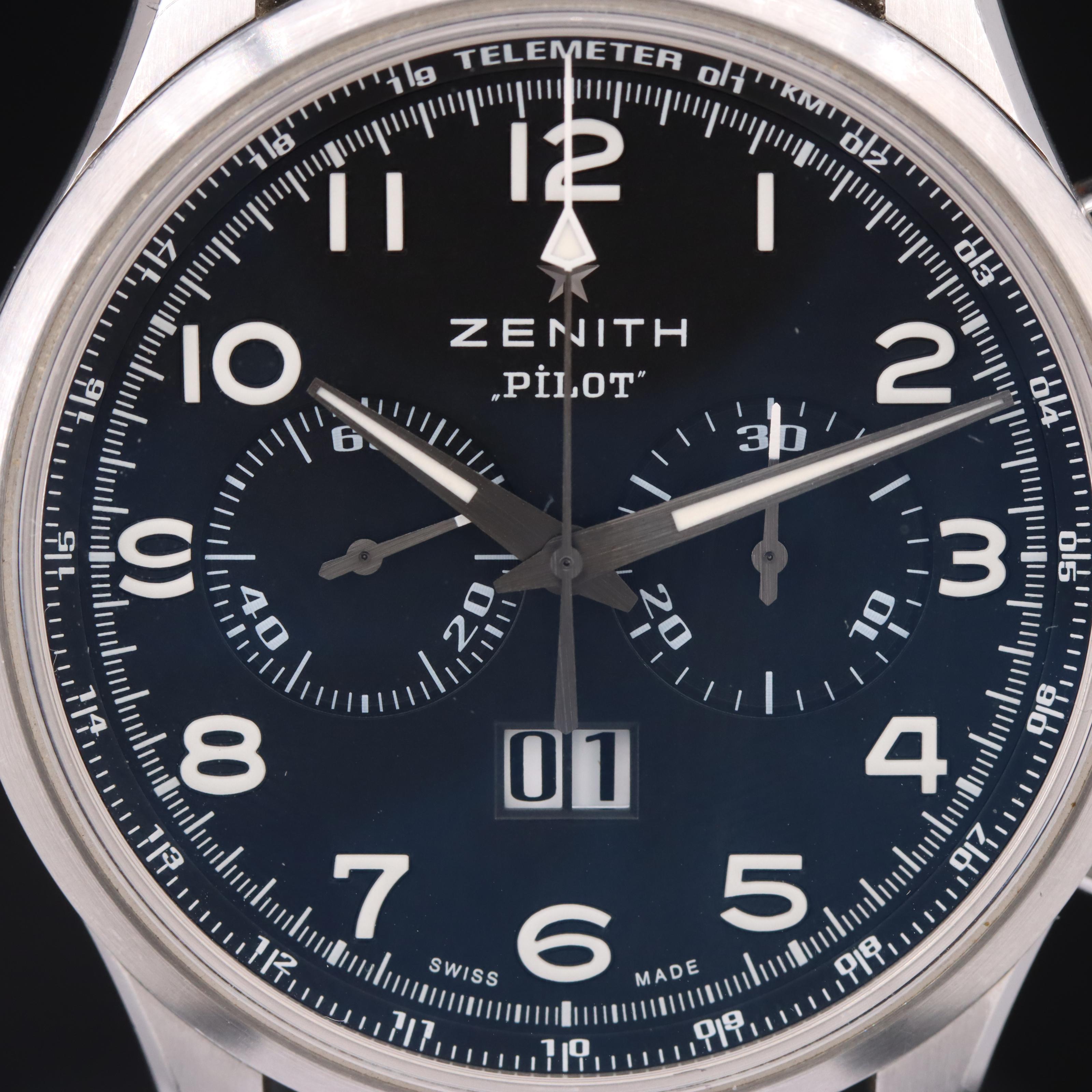 Zenith El Primero Pilot Big Date Chronograph Wristwatch | EBTH