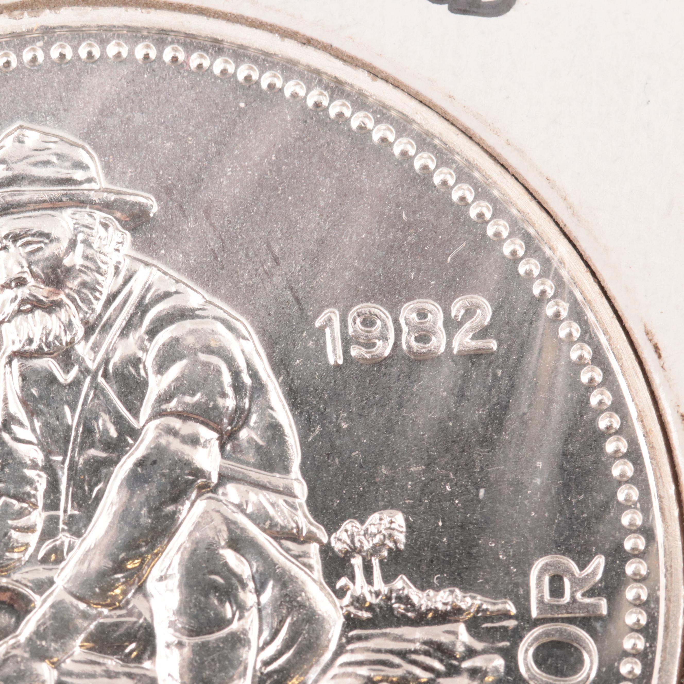 Five Englehard "The American Prospector" One-Ounce Silver Rounds | EBTH