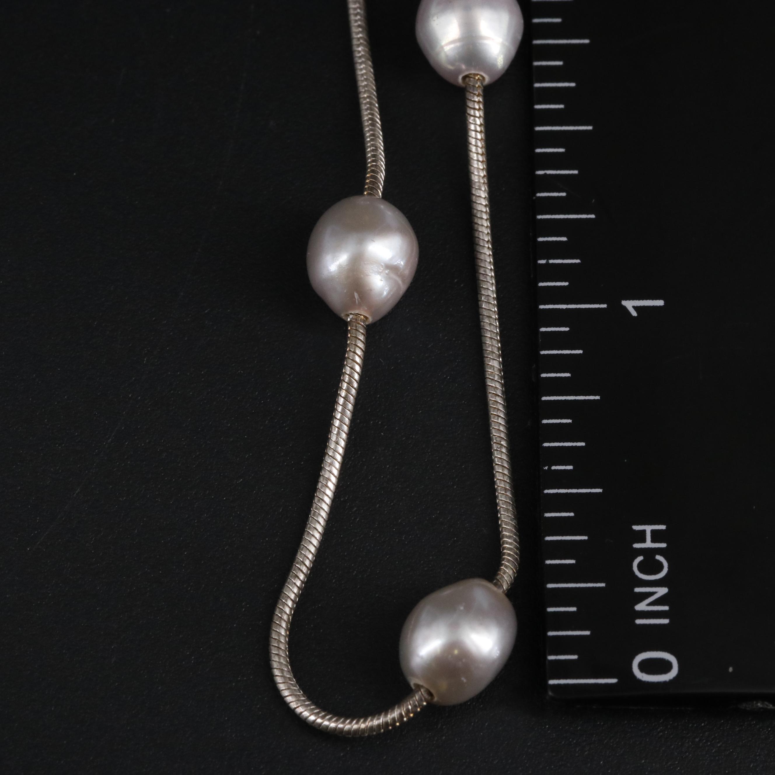 Metal Pearl Necklace | EBTH