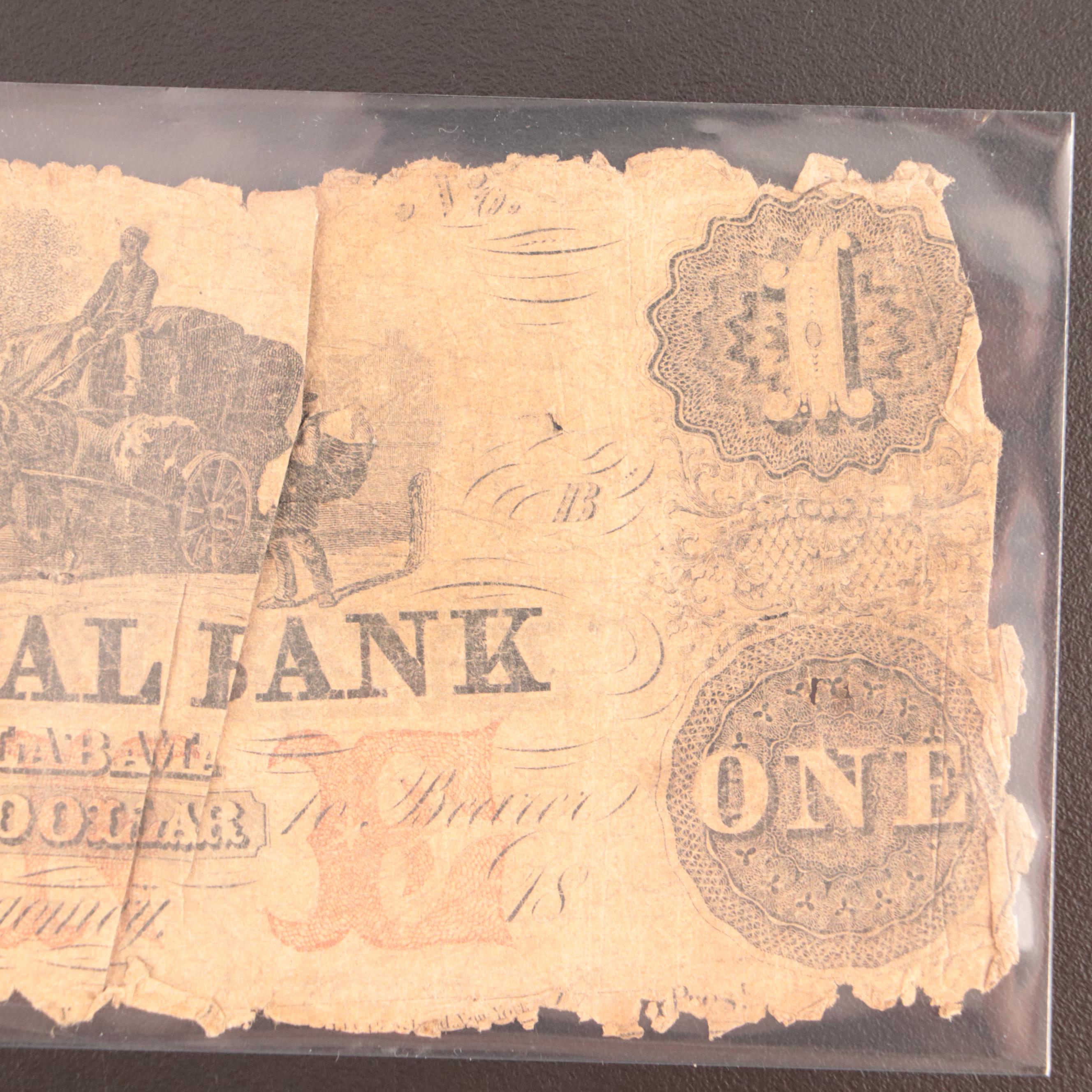Group of Four Confederate and Obsolete Bank Notes | EBTH