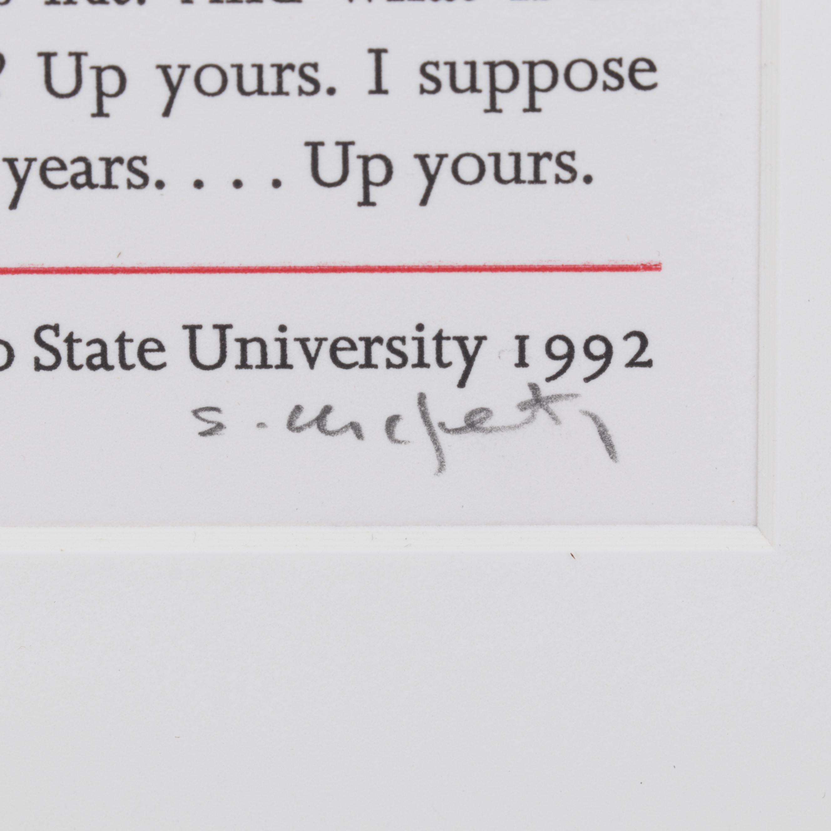 Sidney Chafetz Woodcut "Edward Albee," 1992 | EBTH